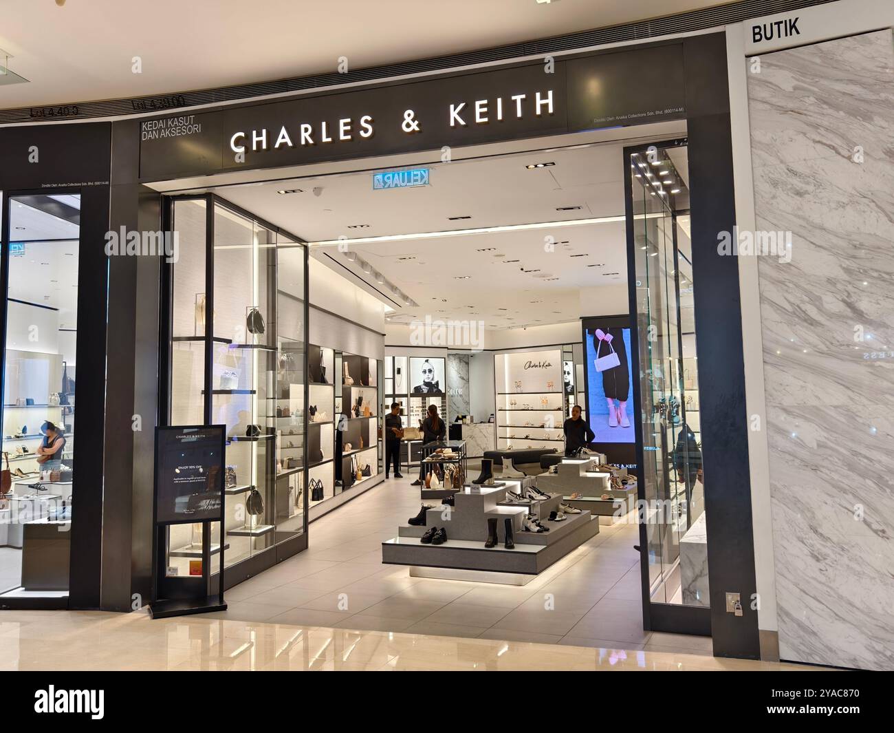 KUALA LUMPUR, MALAYSIA - AUGUST 28, 2024: Charles and Keith brand ...