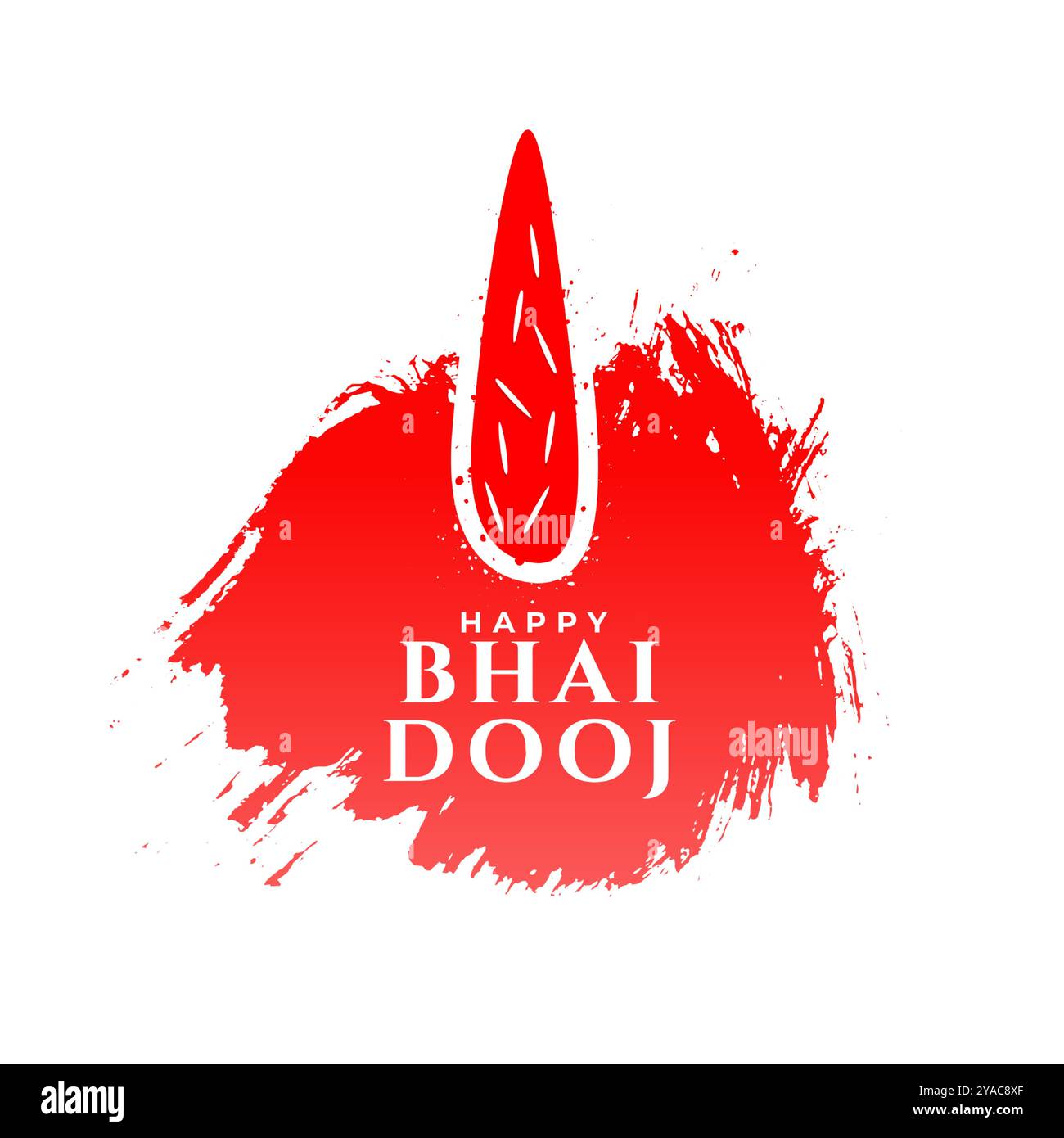 happy bhai dooj puja religious background in brush stroke style vector ...