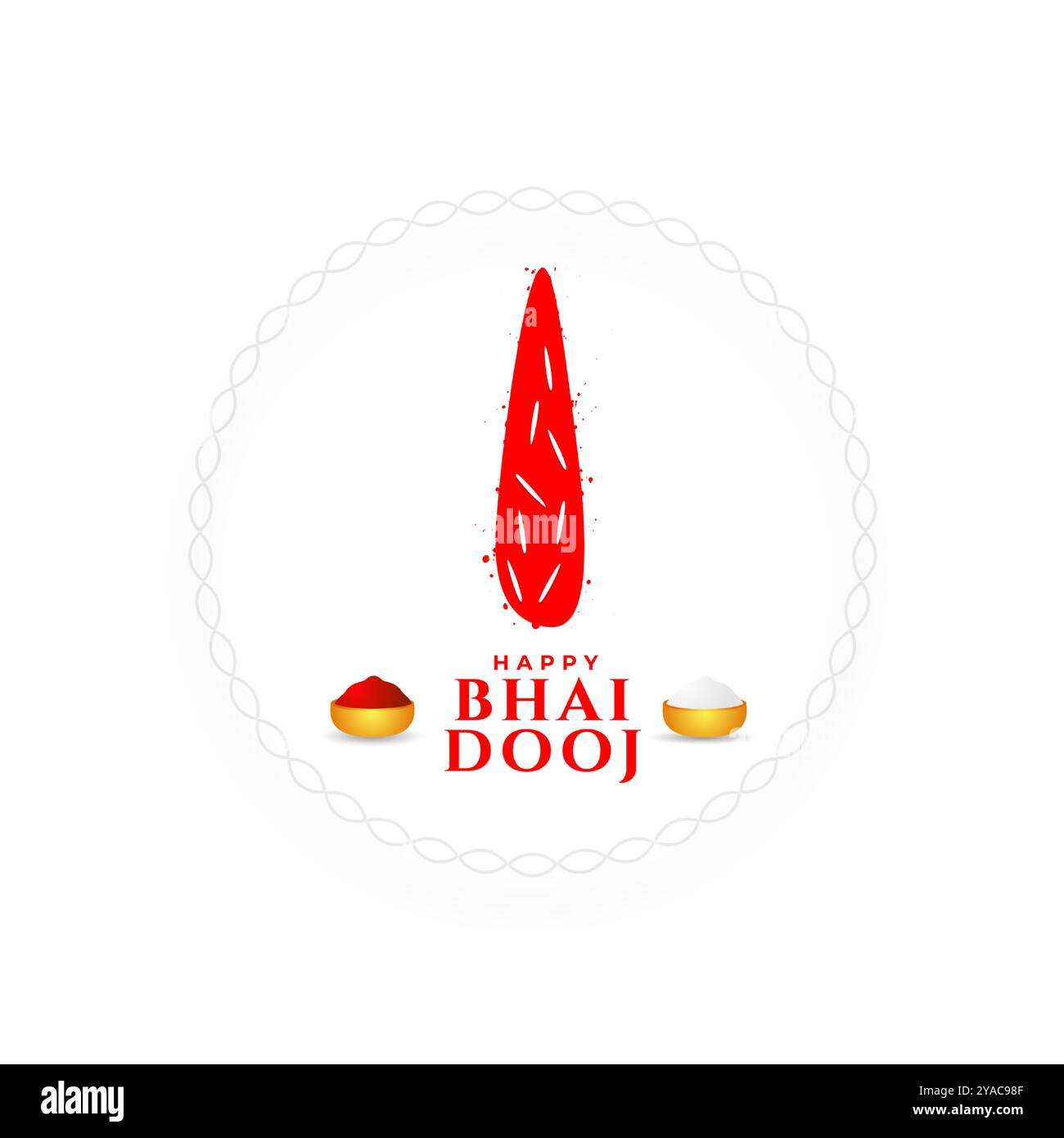 indian festival bhai dooj affection background with hindu ritual vector ...
