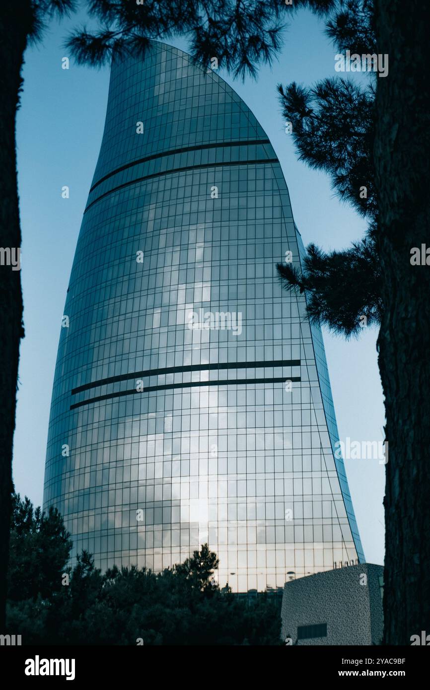 Flame Towers as a Modern Architecture Sample Stock Photo - Alamy