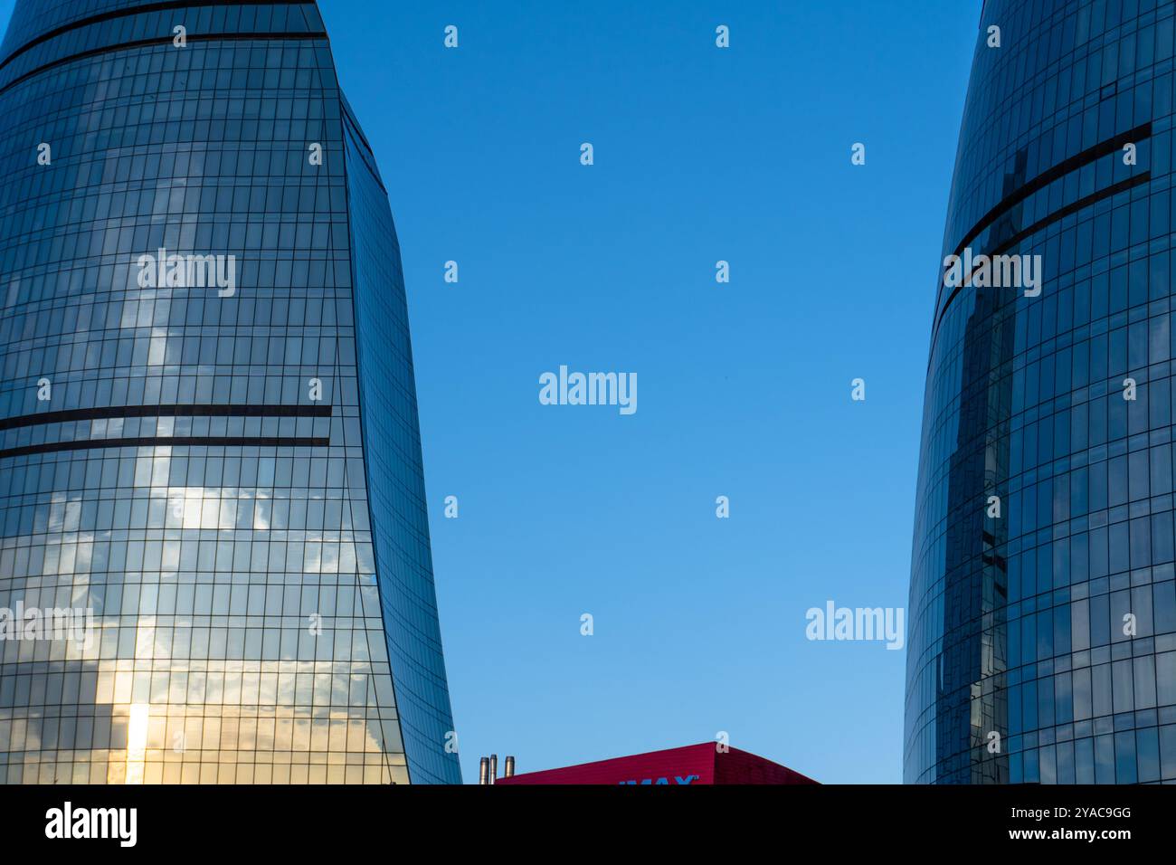 Flame Towers as a Modern Architecture Sample Stock Photo - Alamy