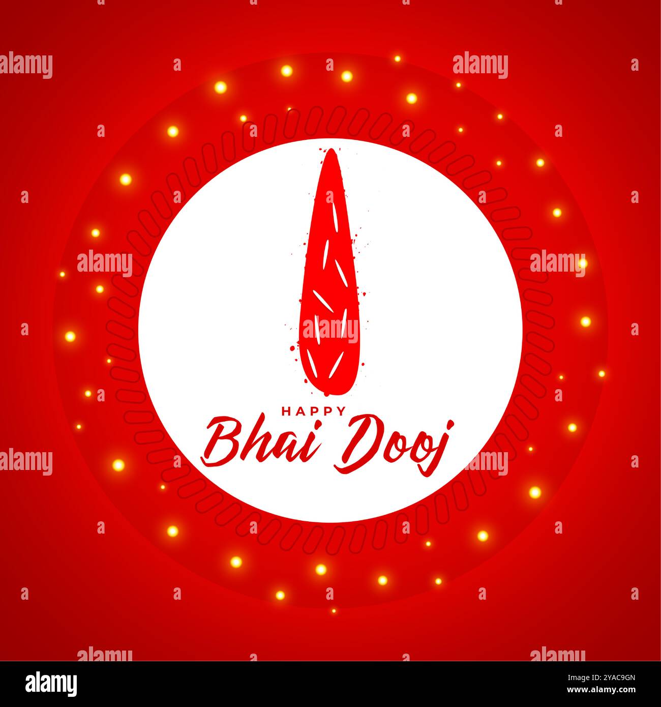 hindu religious bhai dooj greeting card for brother-sister affection ...