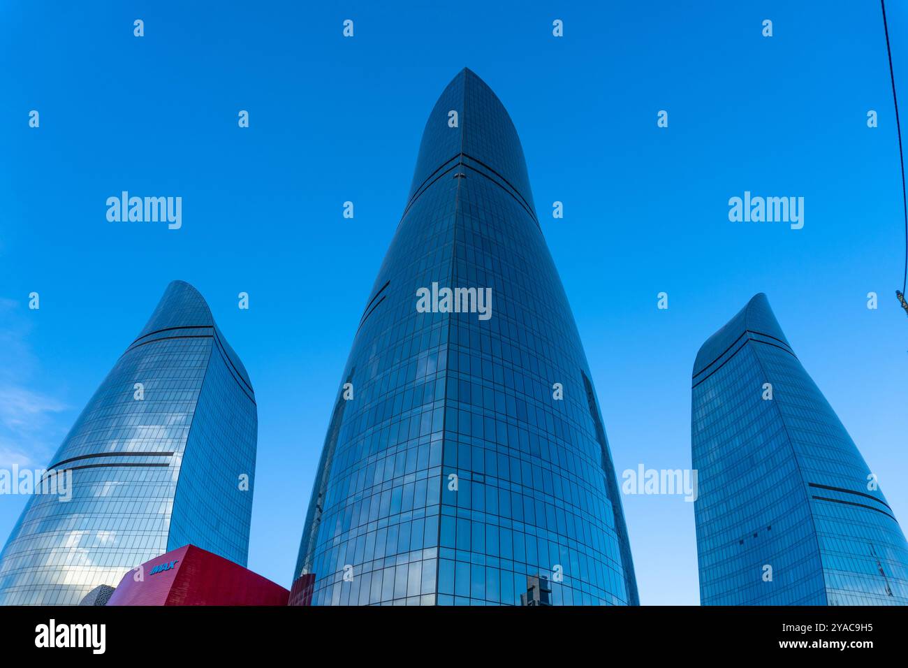 Flame Towers as a Modern Architecture Sample Stock Photo - Alamy