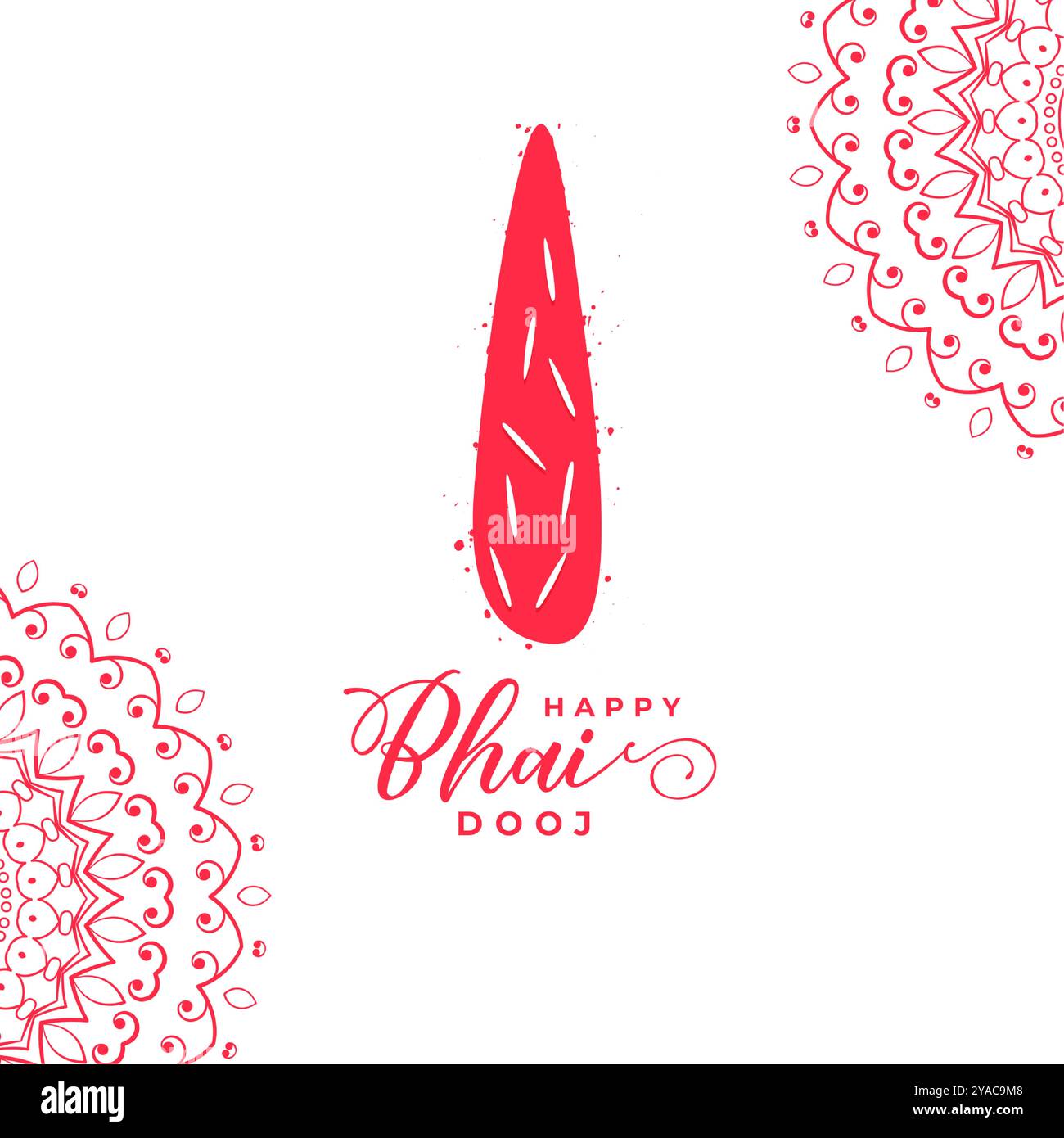hindu festive bhai dooj wishes card for family happiness vector Stock ...
