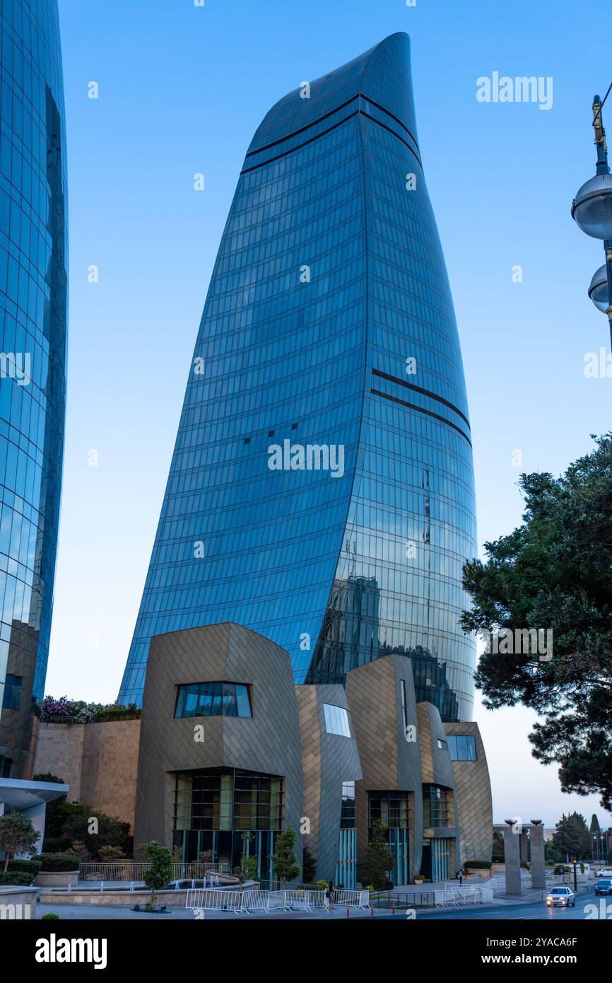 Flame Towers as a Modern Architecture Sample Stock Photo - Alamy