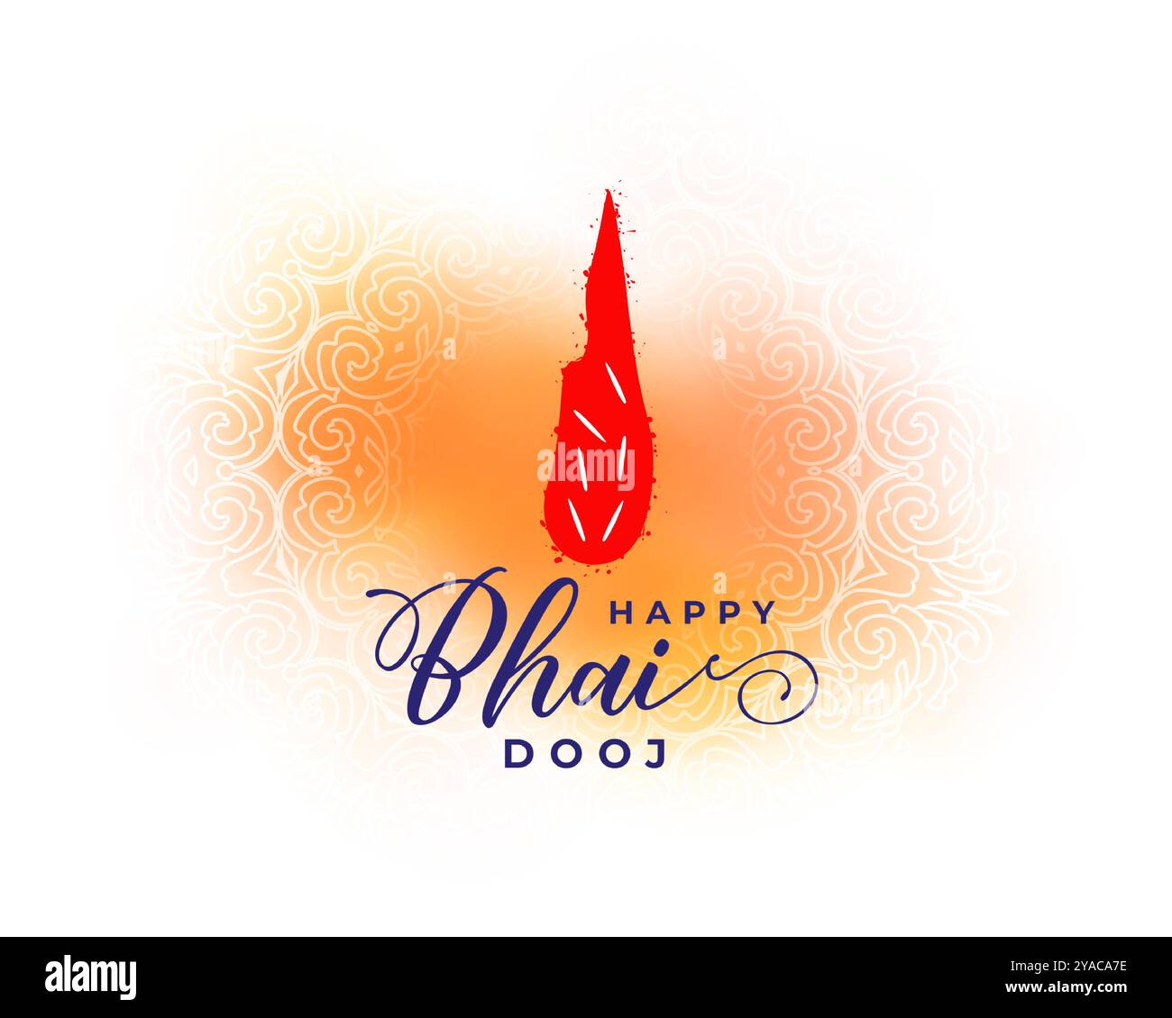 happy bhai duj pooja occasion background with roli tilak design vector ...