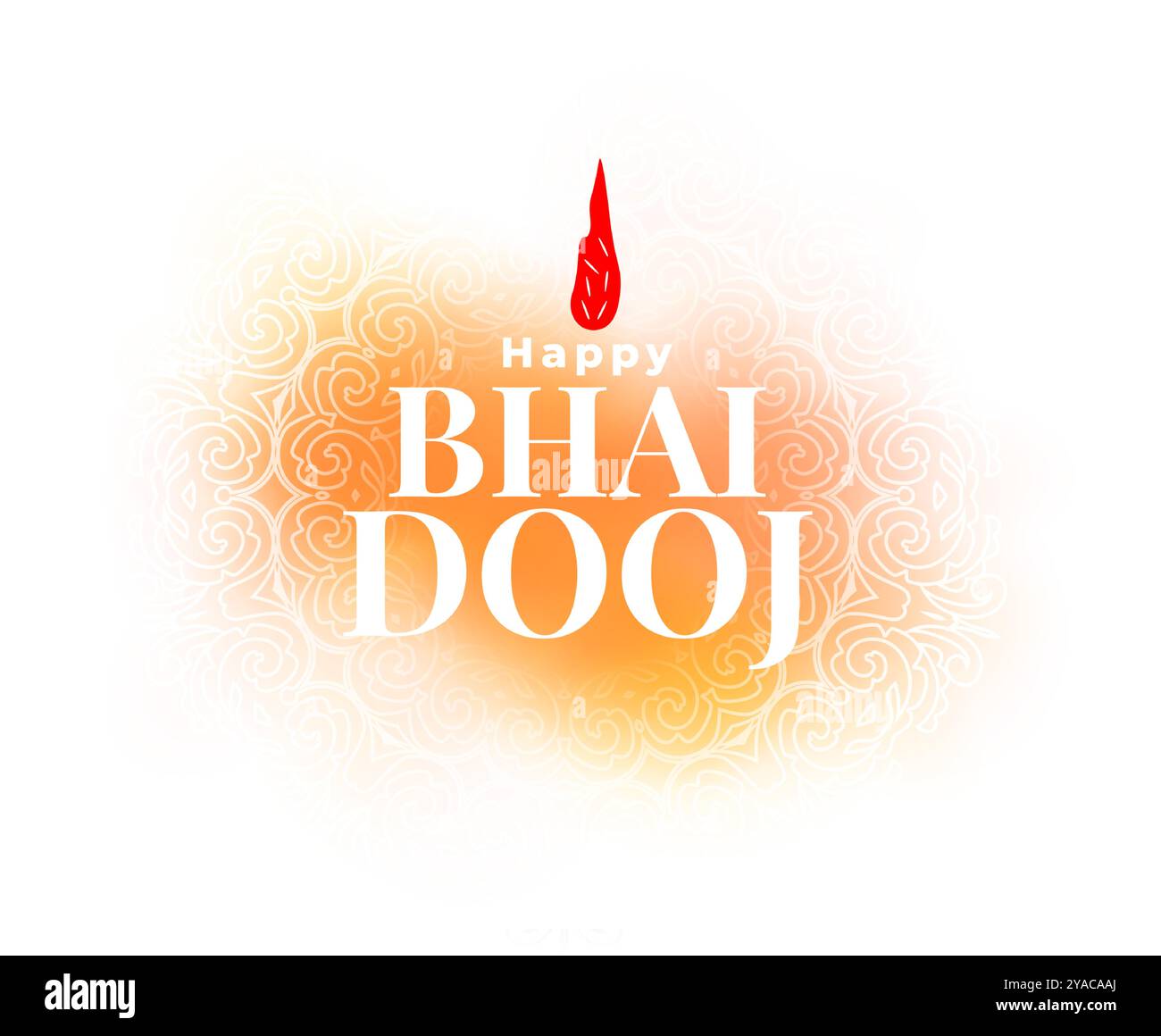 happy bhai dooj festive background with indian art decoration vector ...