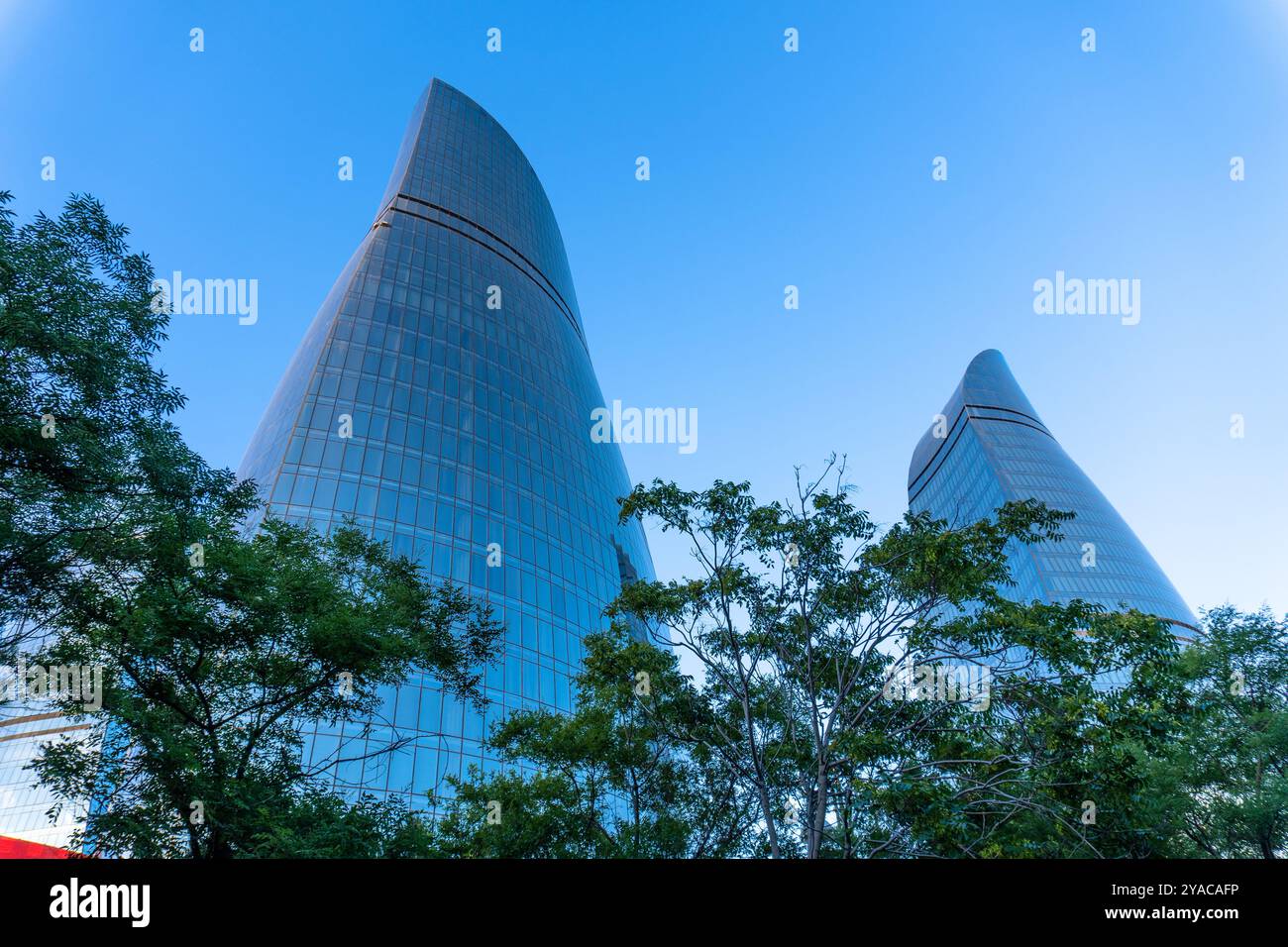 Flame Towers as a Modern Architecture Sample Stock Photo - Alamy
