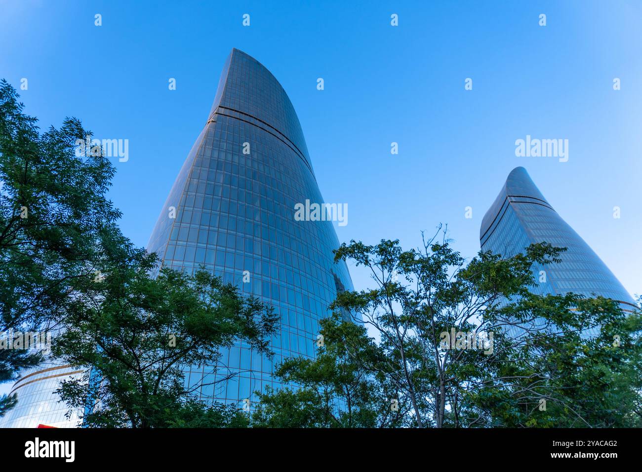 Flame Towers as a Modern Architecture Sample Stock Photo - Alamy