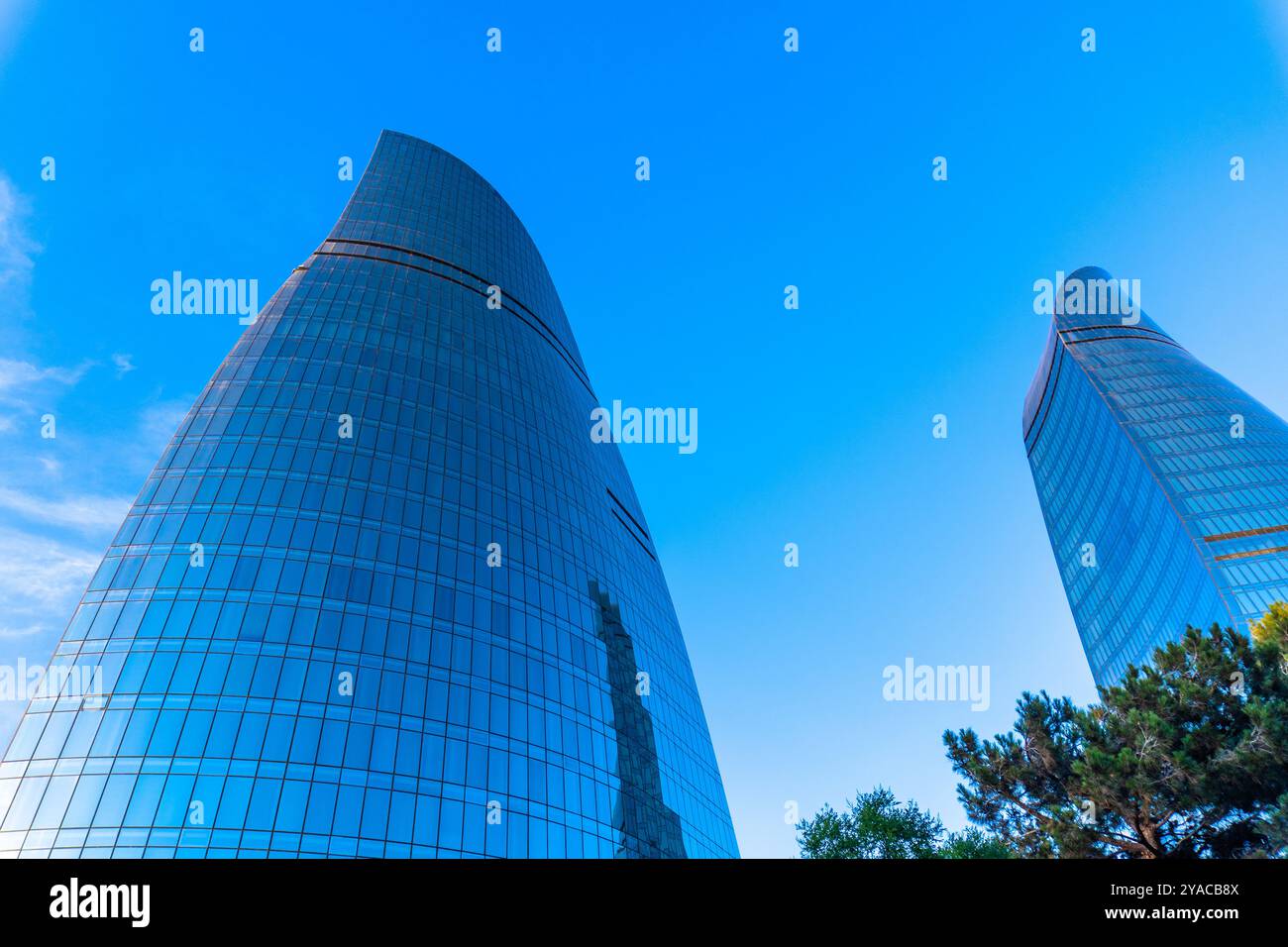 Flame Towers as a Modern Architecture Sample Stock Photo - Alamy