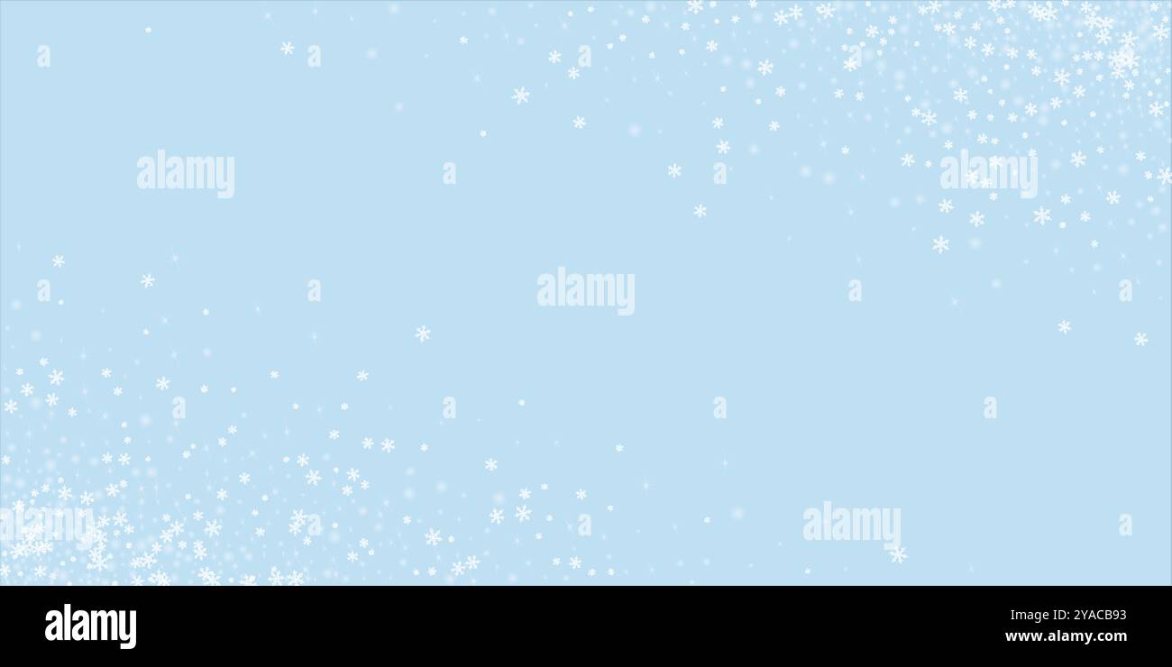 Falling snowflakes christmas background. Subtle flying snow flakes and ...