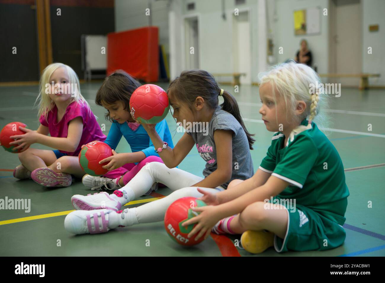 Children practice soccer Stock Photo - Alamy