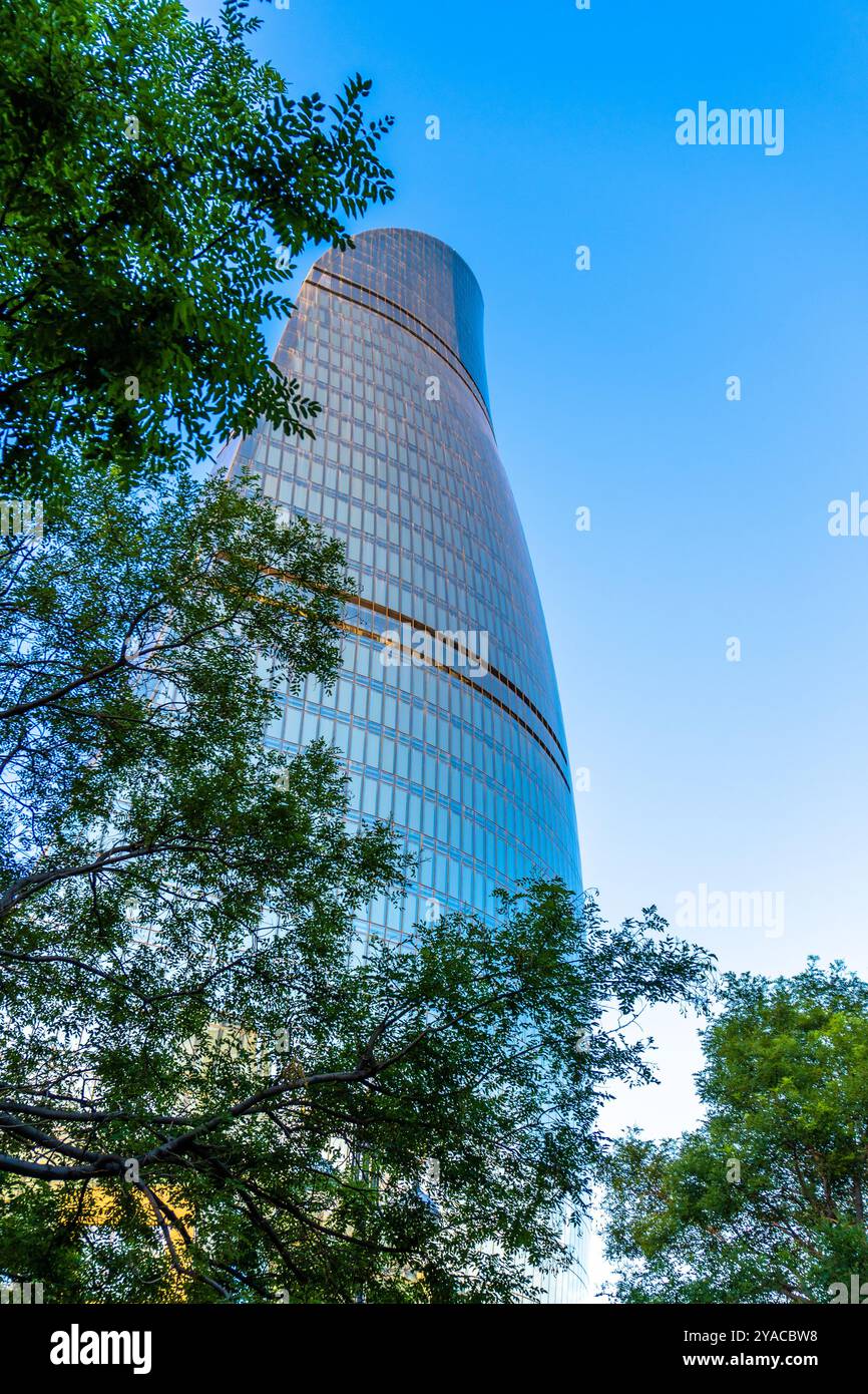 Flame Towers as a Modern Architecture Sample Stock Photo - Alamy