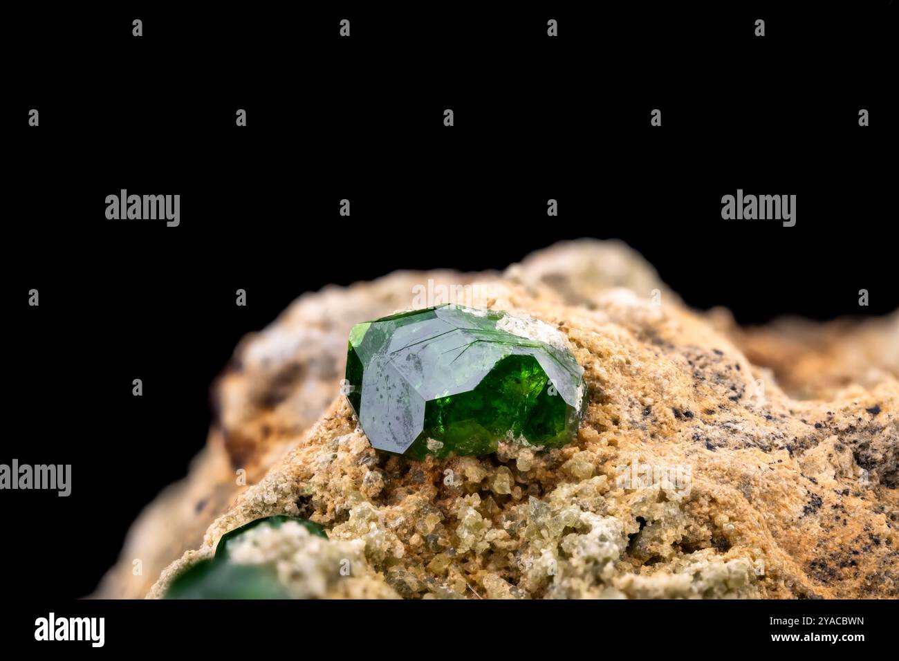 Demantoid, green andradite garnet. Specimen from Takab, West Azerbaijan ...