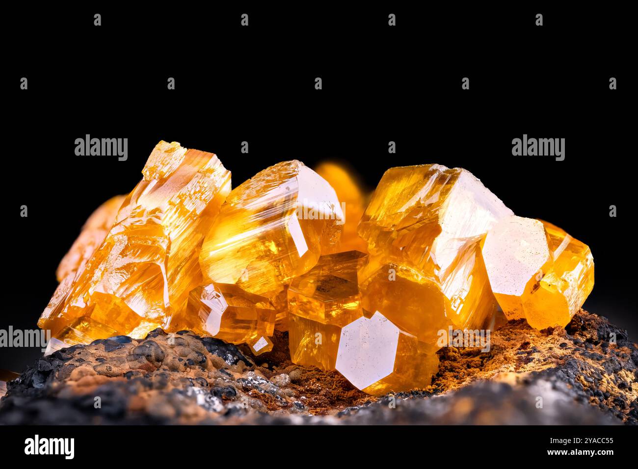 Orange Mimetite. specimen from Pingtouling Mine, Liannan County ...