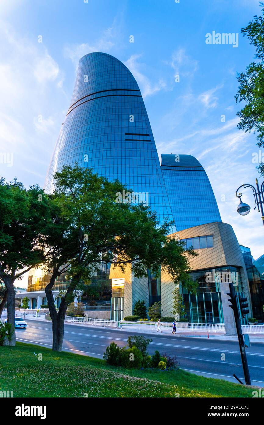 Flame Towers as a Modern Architecture Sample Stock Photo - Alamy