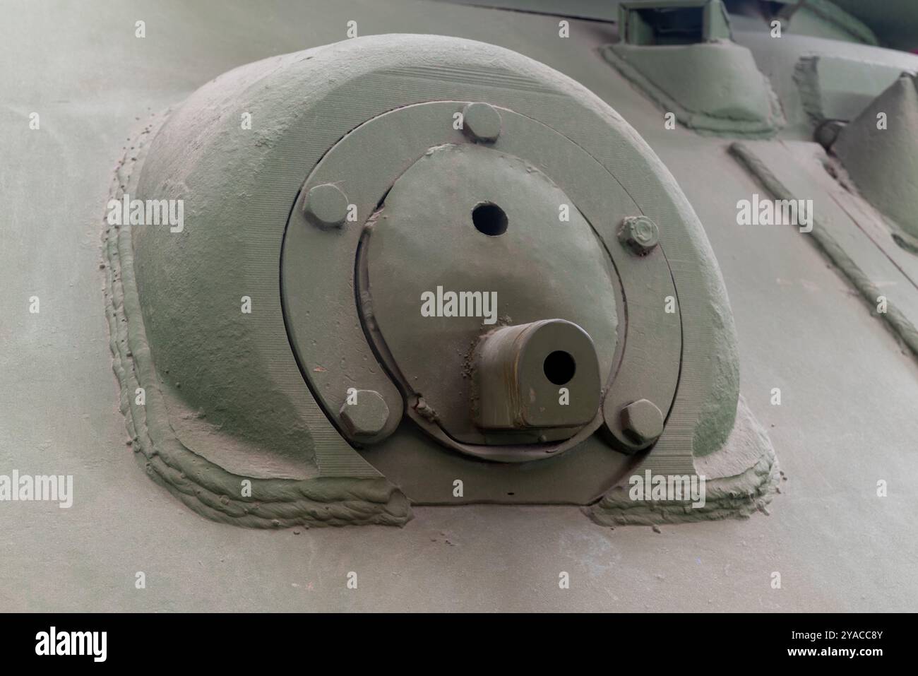 Close up detail of the front mounted machine gun port on a WW2 Soviet ...