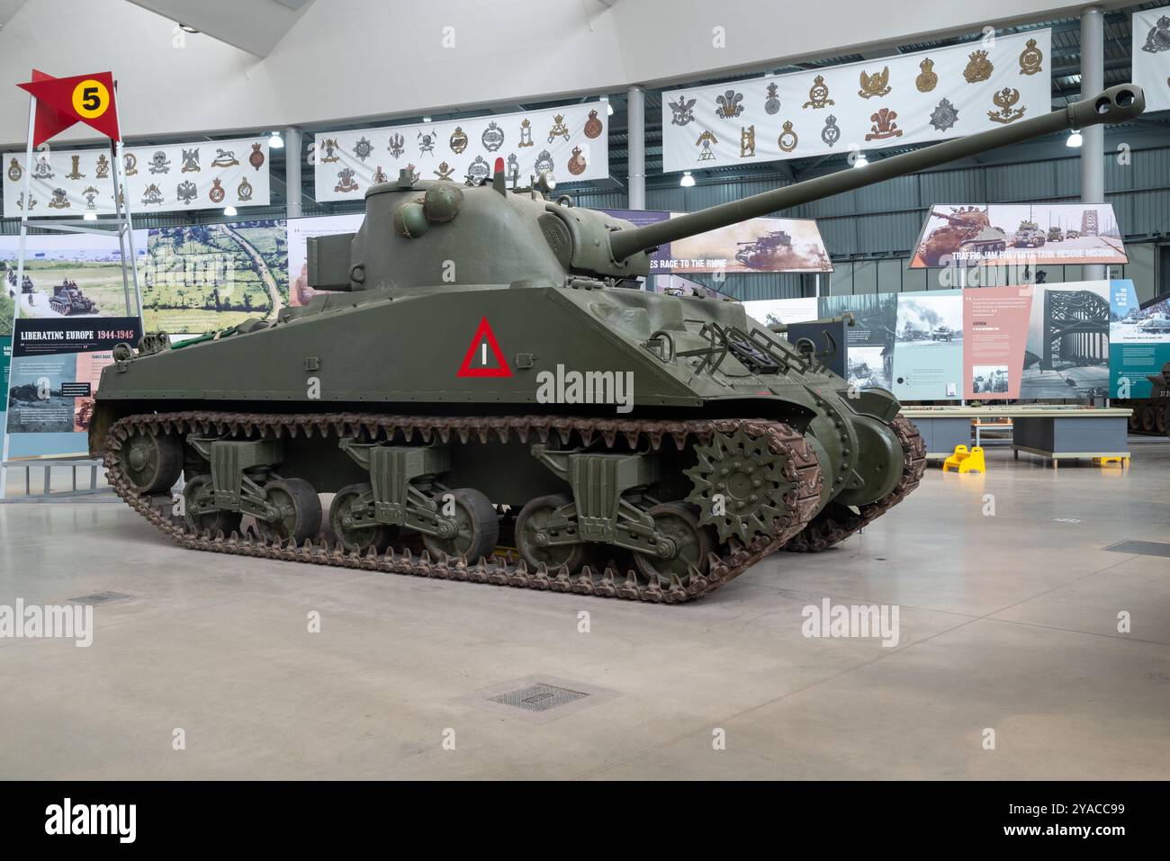 British Sherman Firefly on display at Bovington tank museum. October ...