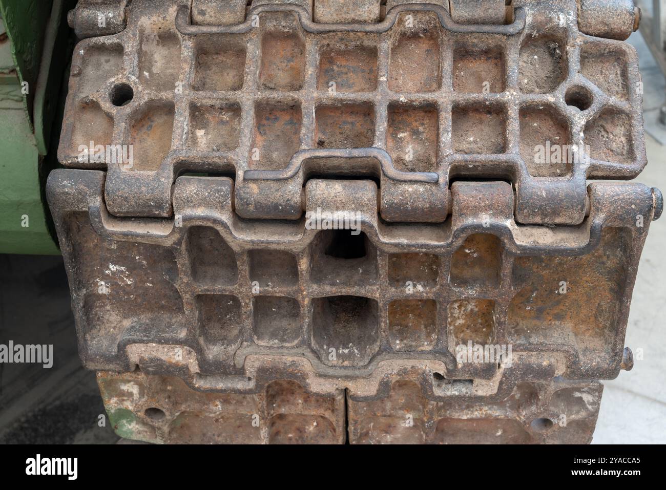 Close up detail of the tracks on a WW2 Soviet T34-76 tank. October 2024 ...