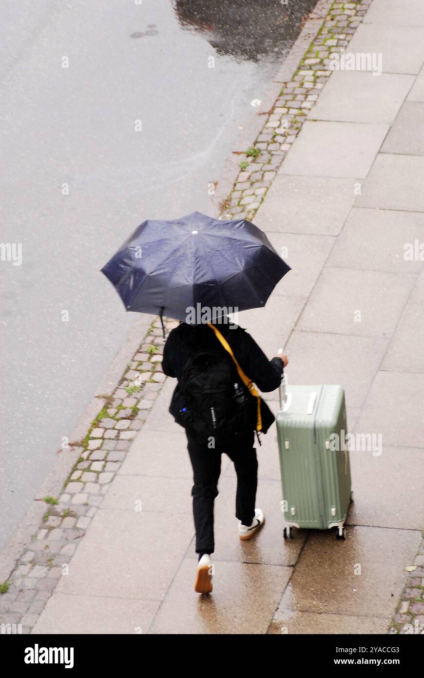 Copenhagen/ Denmark/13 October 2024/ Danish weather rain fall in danish ...