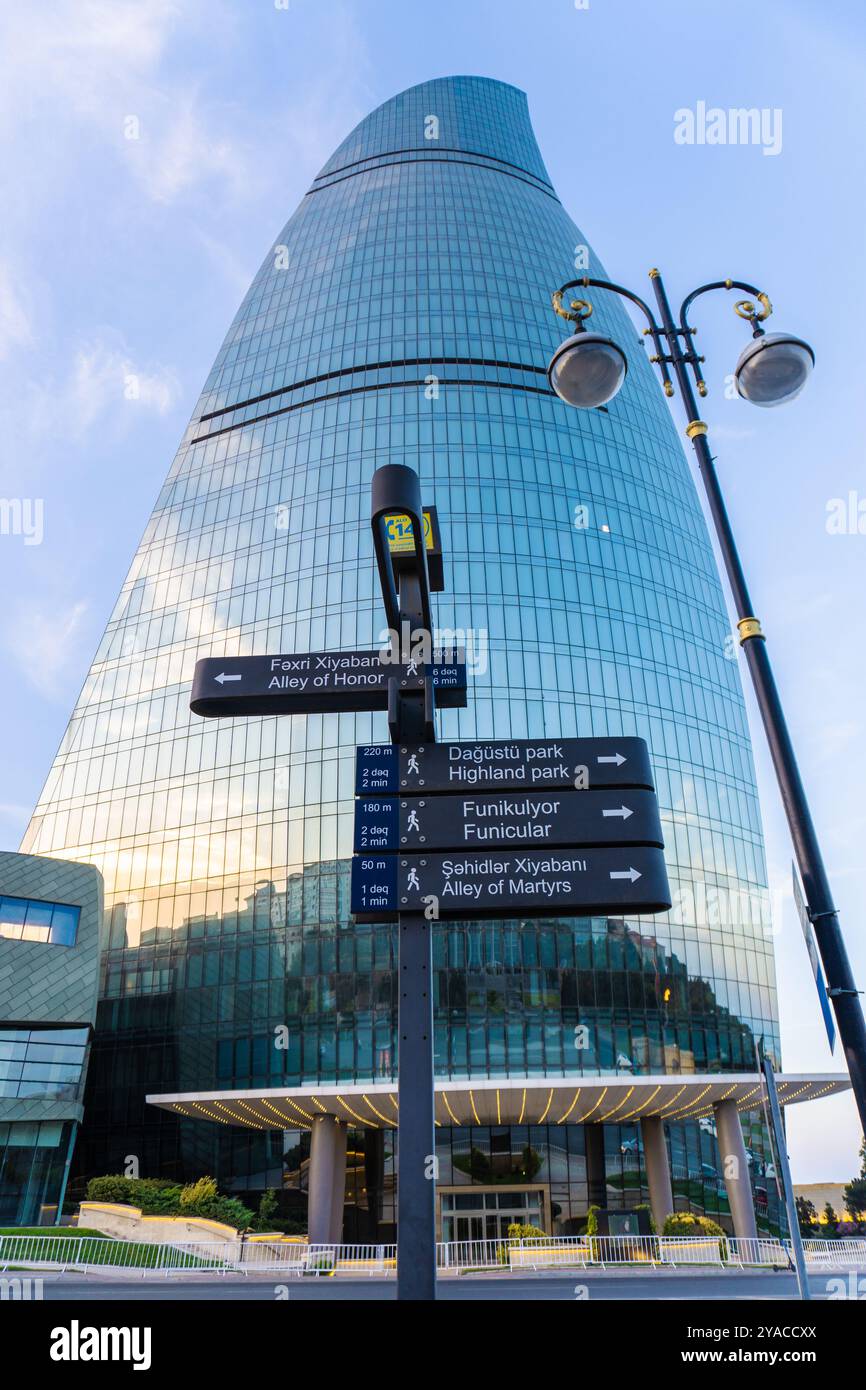 Flame Towers as a Modern Architecture Sample Stock Photo - Alamy