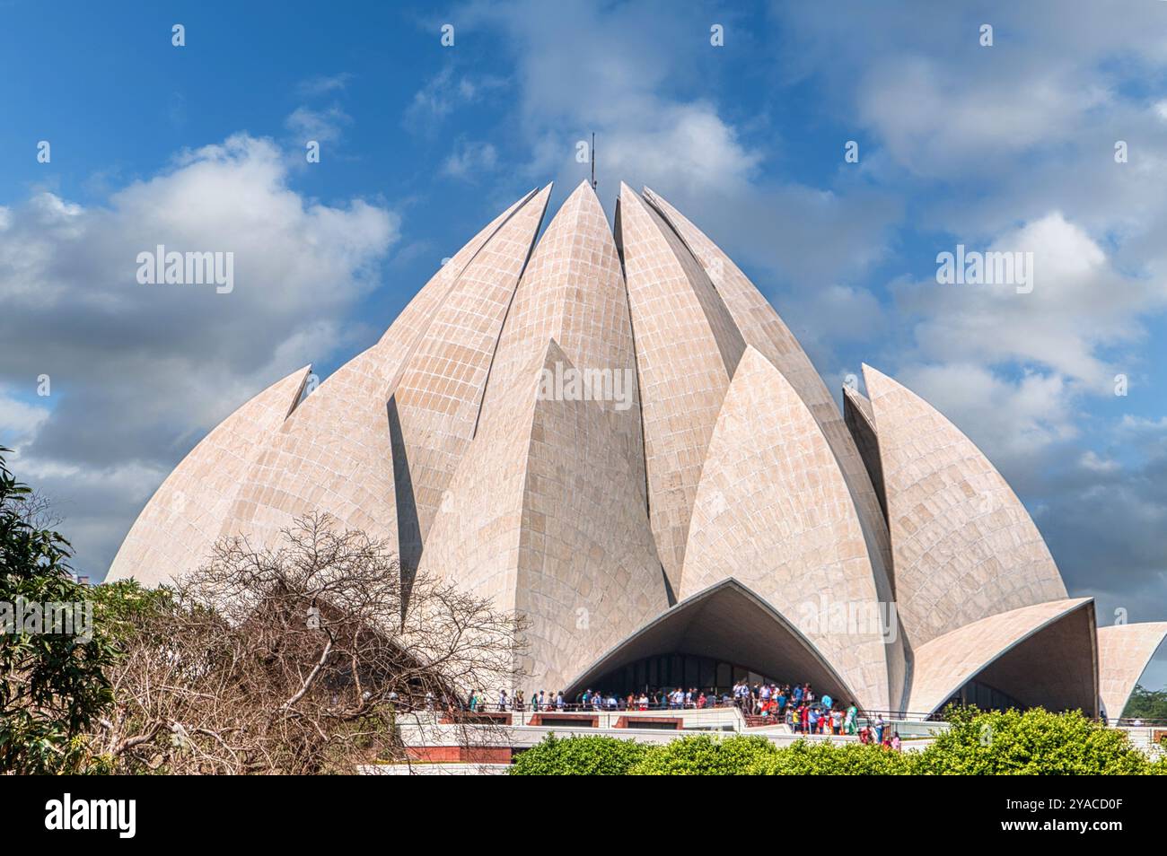 Bahai Place of Worship or Lotus Temple in Delhi, India. It is a ...