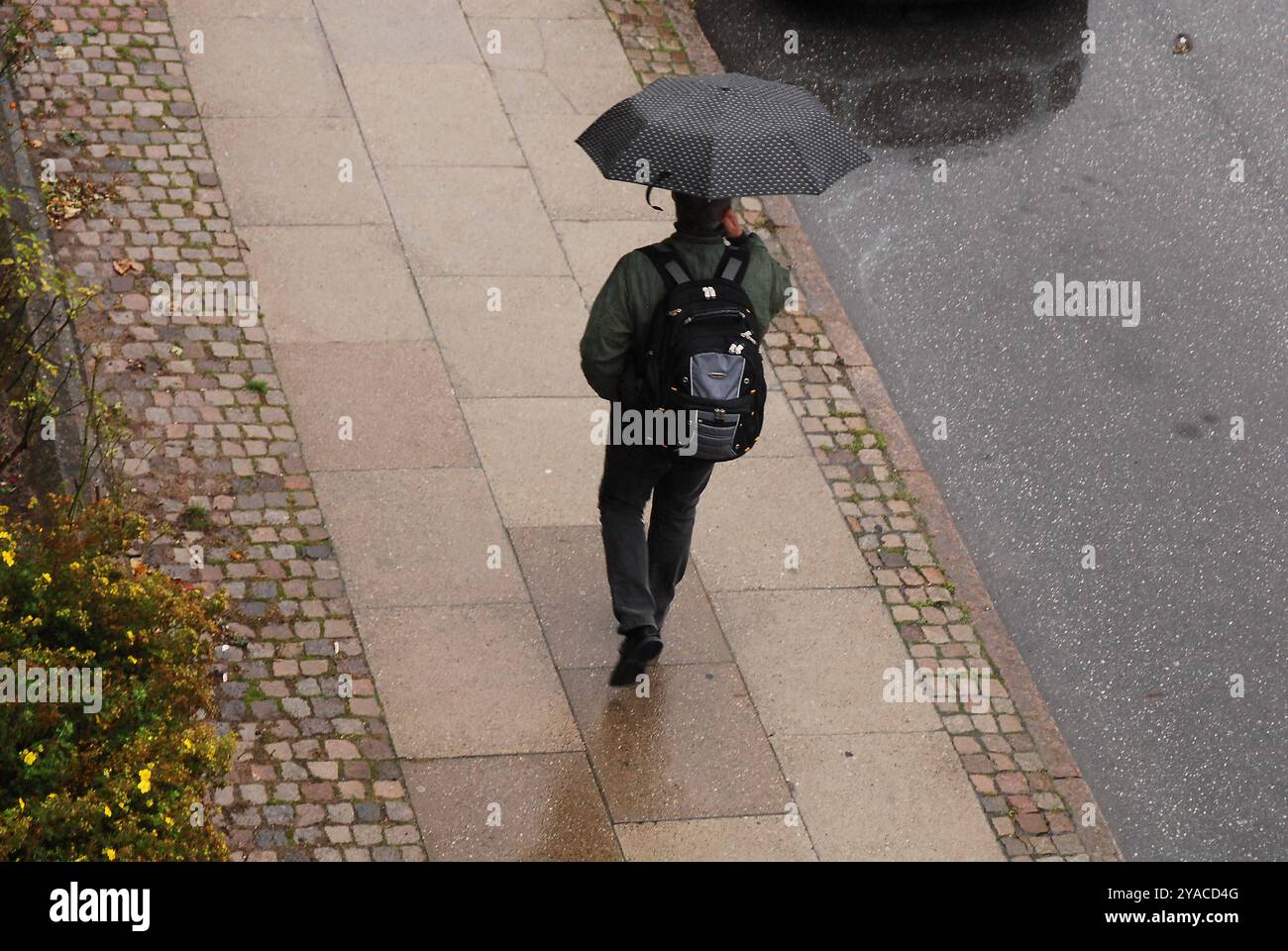 Copenhagen/ Denmark/13 October 2024/ Danish weather rain fall in danish ...