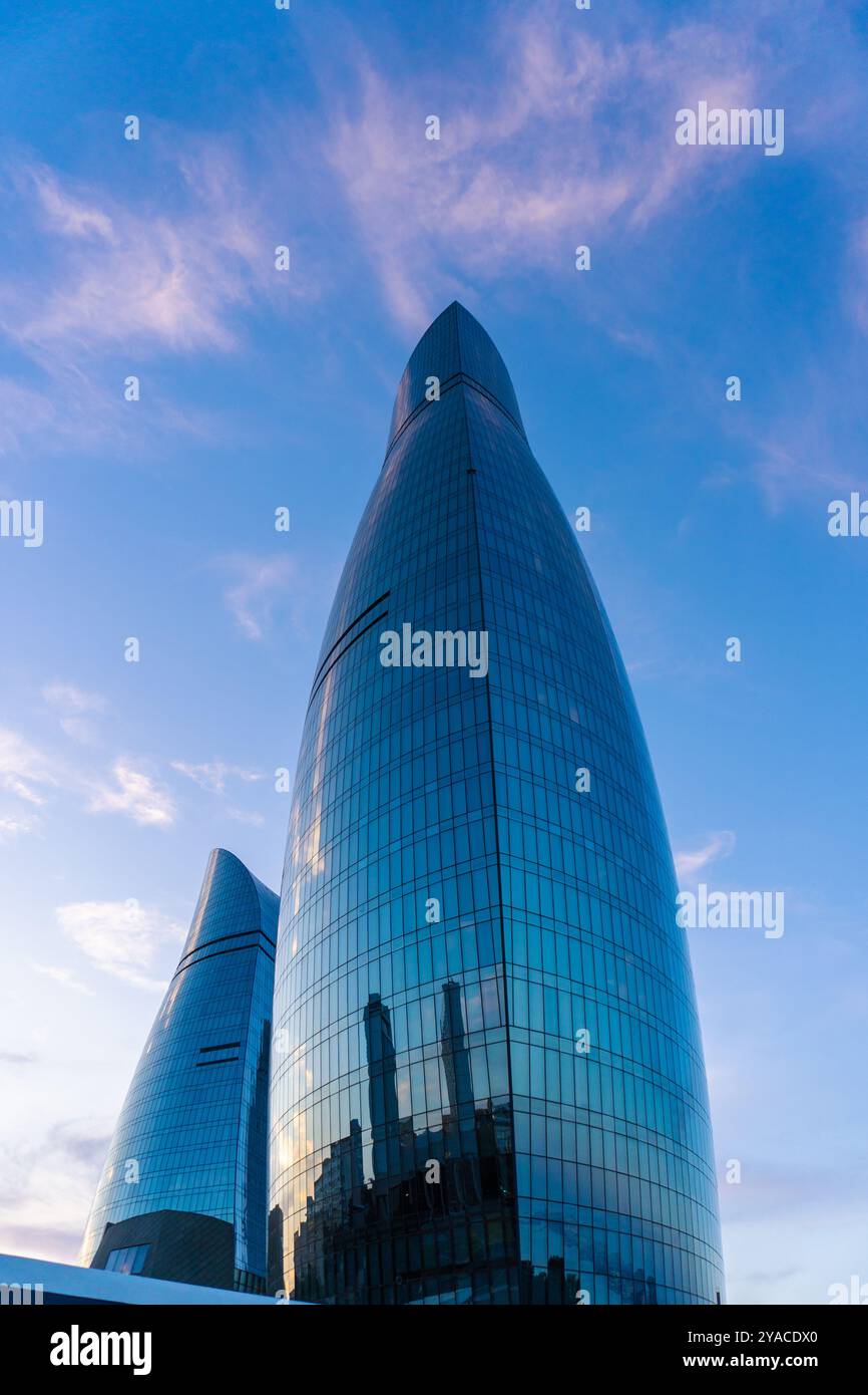 Flame Towers as a Modern Architecture Sample Stock Photo - Alamy