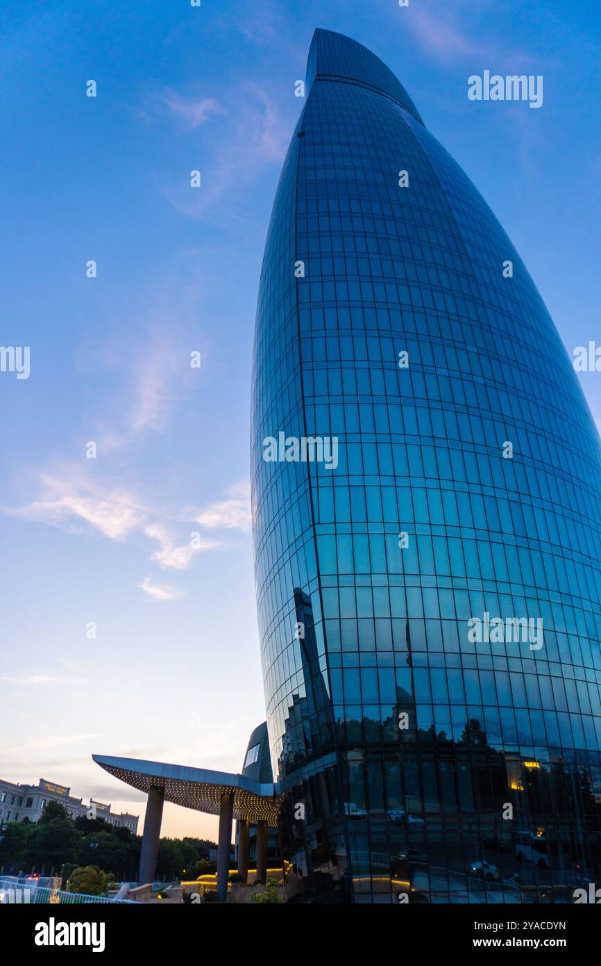 Flame Towers as a Modern Architecture Sample Stock Photo - Alamy