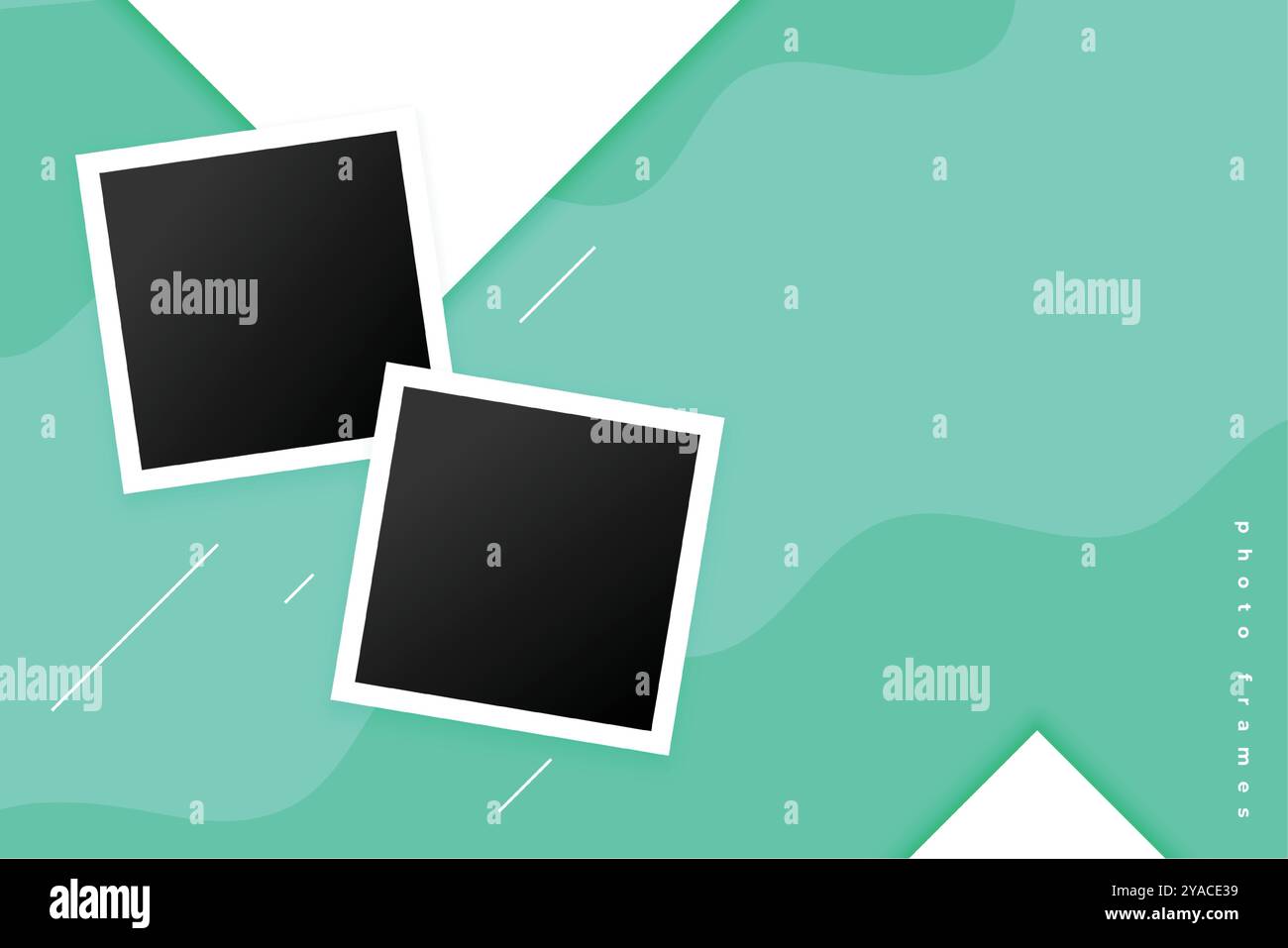 stylish photo frame border template to upgrade your photographs vector ...