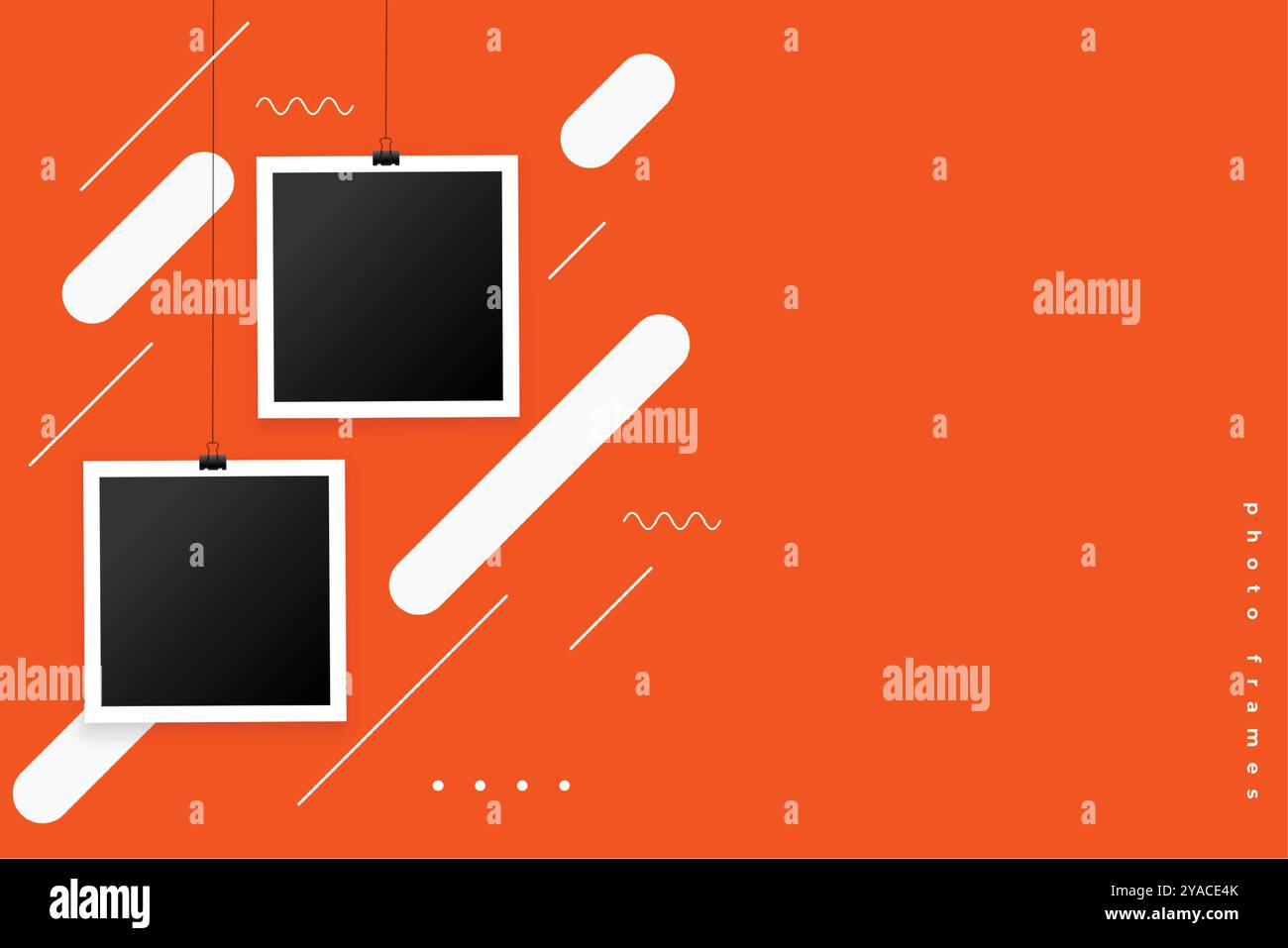 trendy blank border frame template to enhance your pictures vector ...