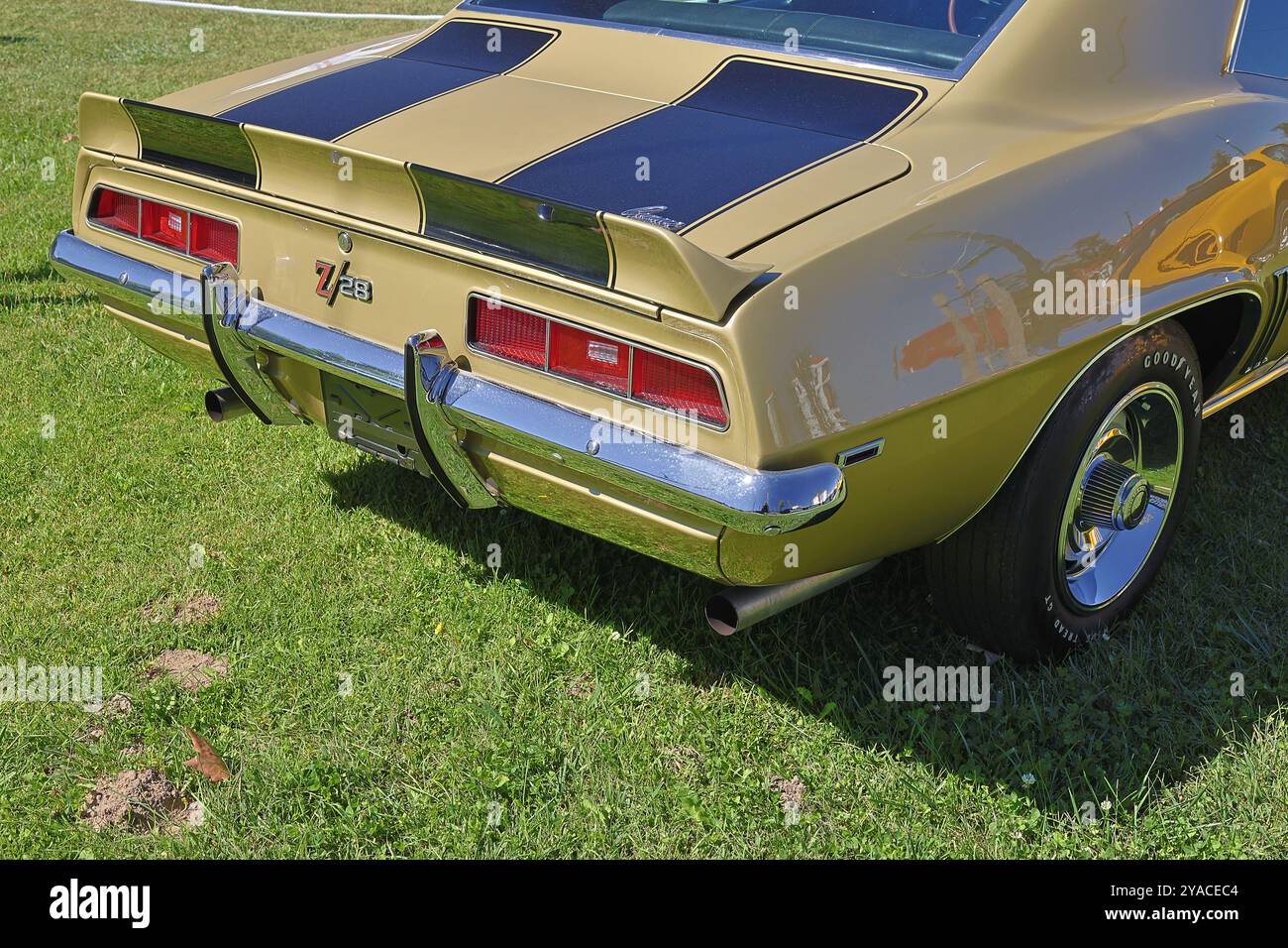 Classic chevrolet camaro z28 glistening in the sun at a classic car ...