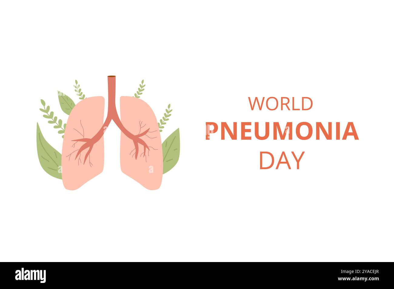 World Pneumonia Day template. Lungs and text, symbolizing global ...