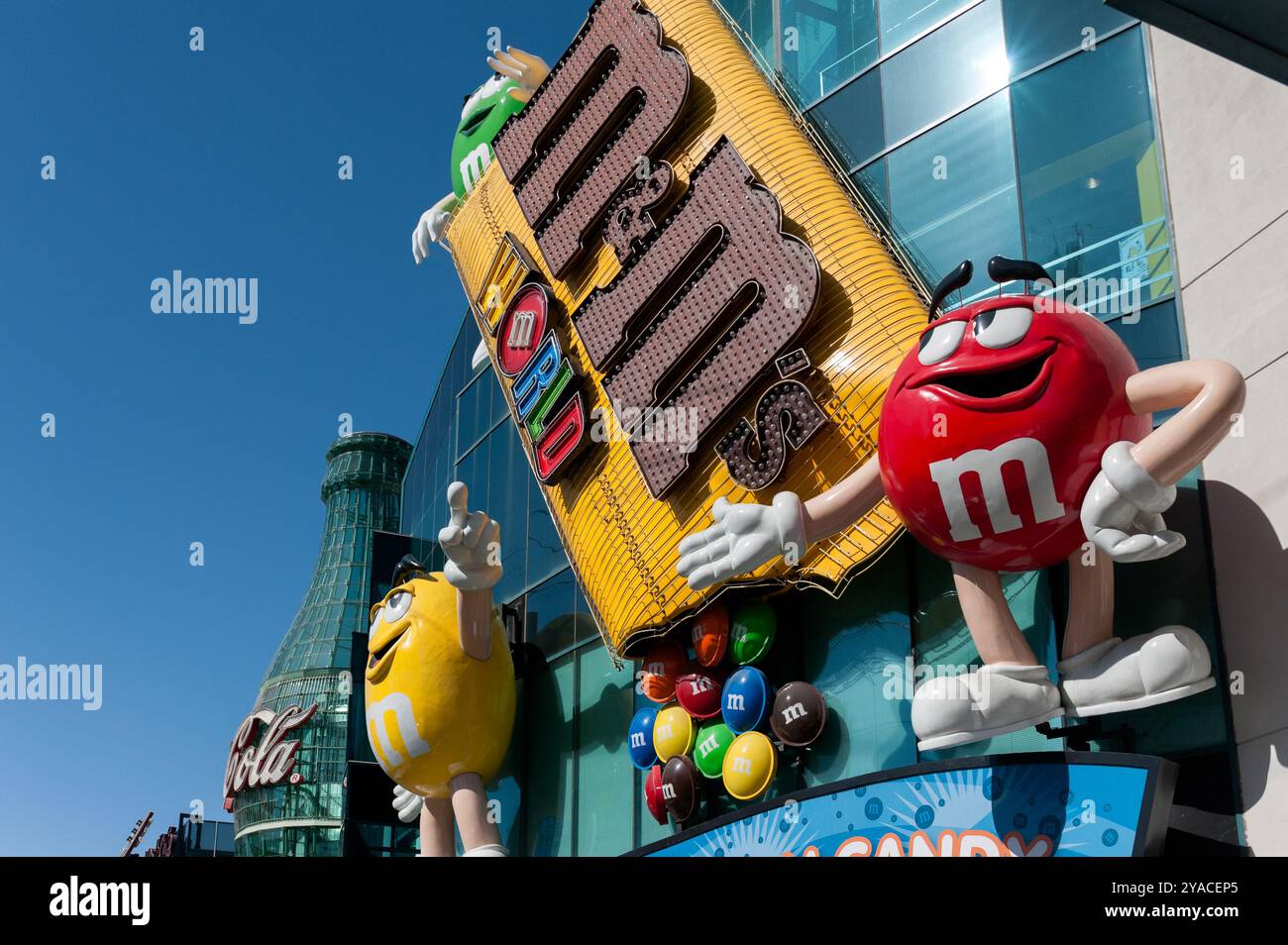 LAS VEGAS, NEVADA, USA - JUNE 15, 2012: Colourful sign outside M and M ...