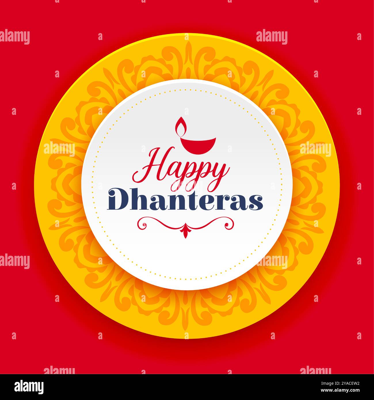 hindu traditional and cultural happy dhanteras wishes card design ...