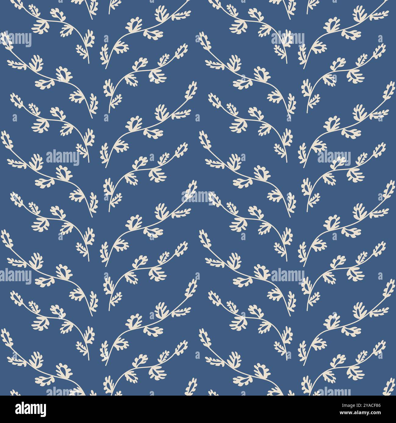 Winter floral branch seamless pattern. Calm leaves endless background ...