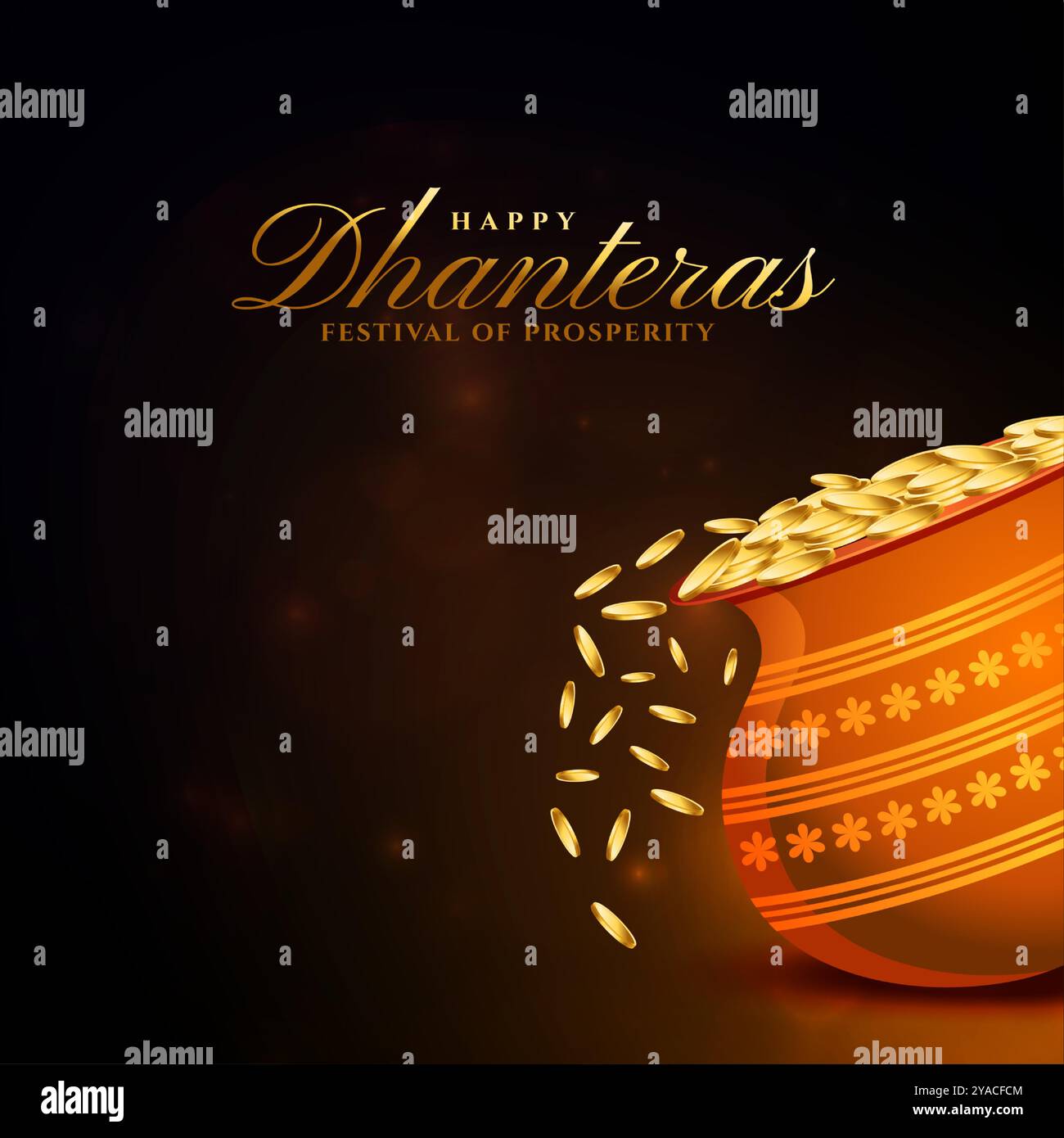 elegant happy dhanteras cultural background for goddess laxmi's ...