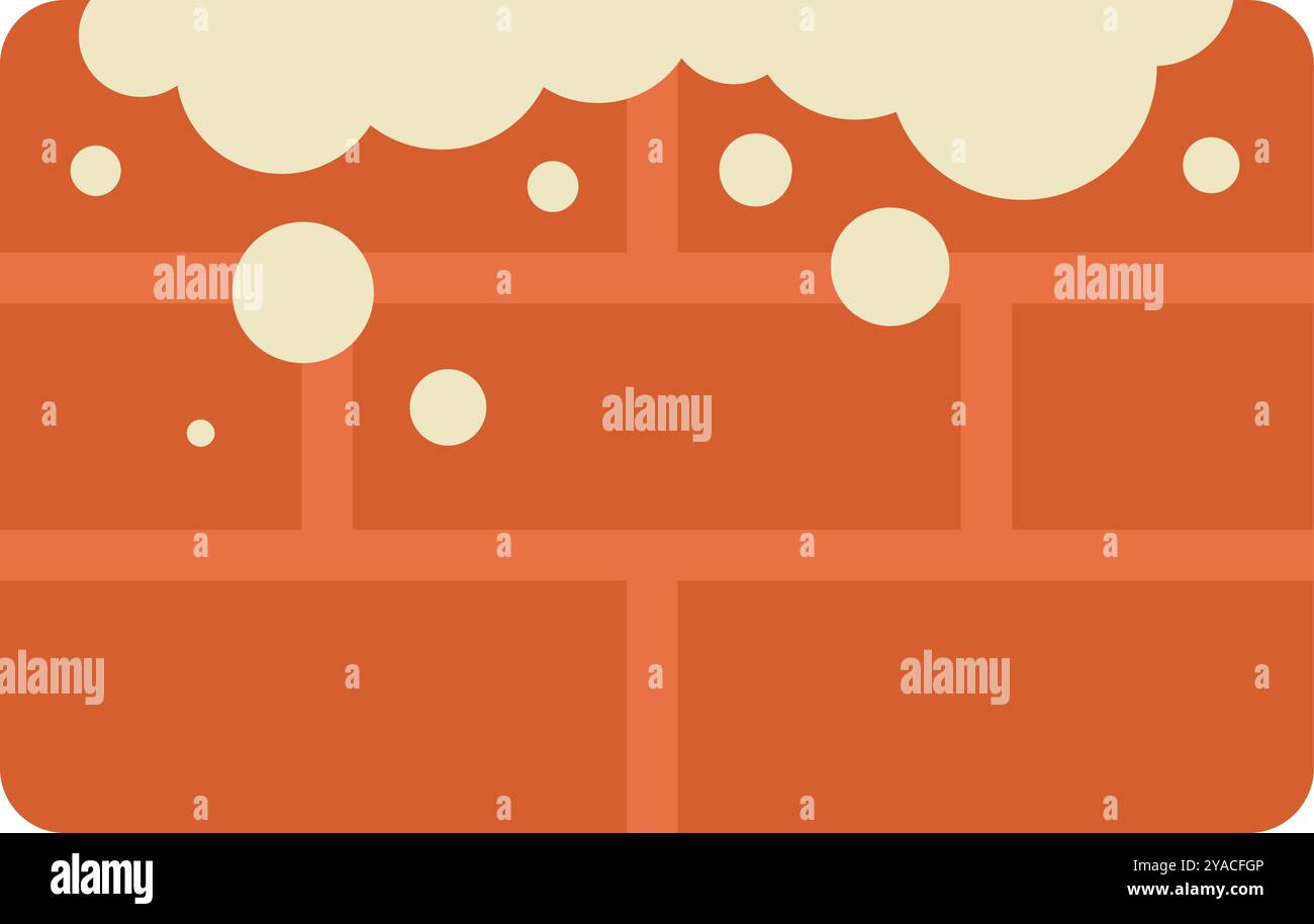 Beer foam overflowing a brick wall forming a beer foam background Stock ...