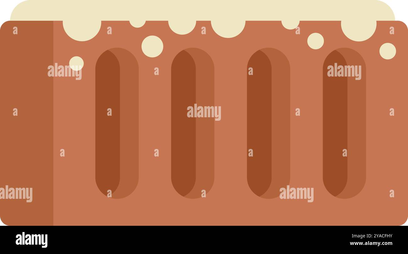Single construction brick with cement mortar being laid for building ...