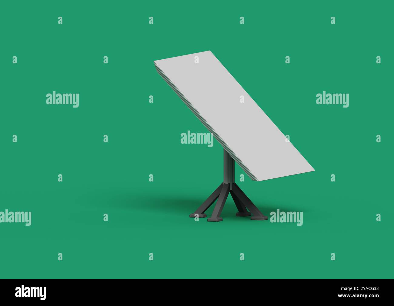 A sleek, white satellite internet dish receiver, mounted on a sturdy ...