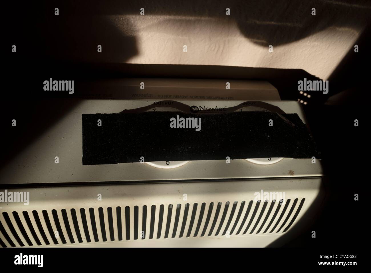 Taped off wall heater switches hi-res stock photography and images - Alamy