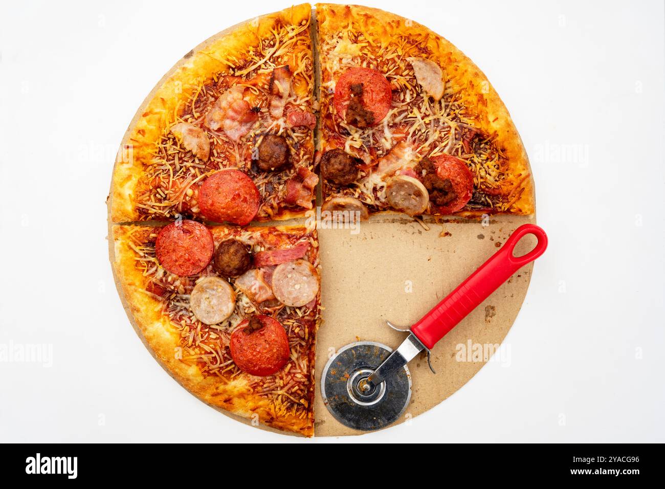 Meat feast frozen pizza Stock Photo - Alamy