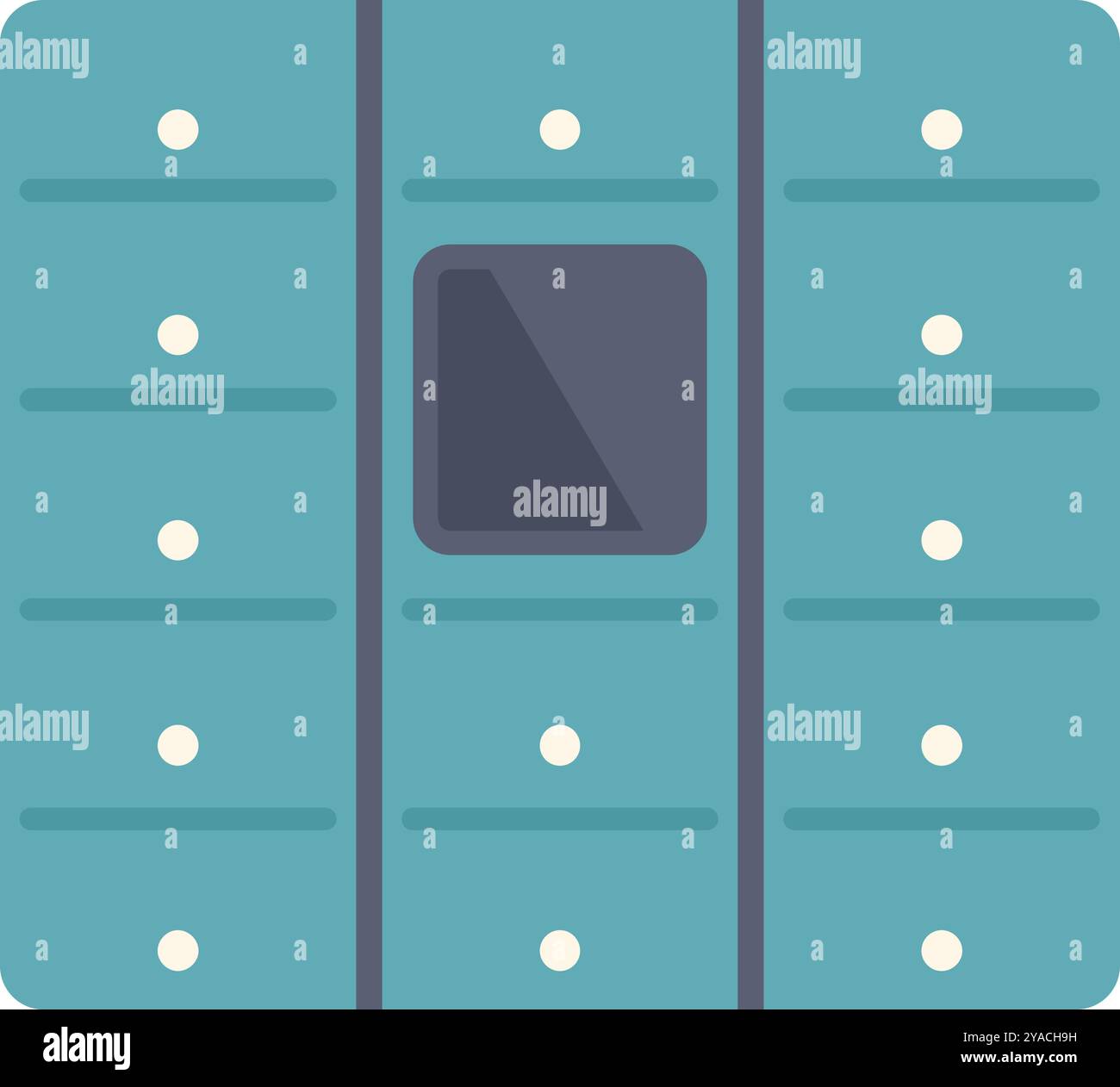 Illustration featuring an automatic postal locker, providing a secure ...