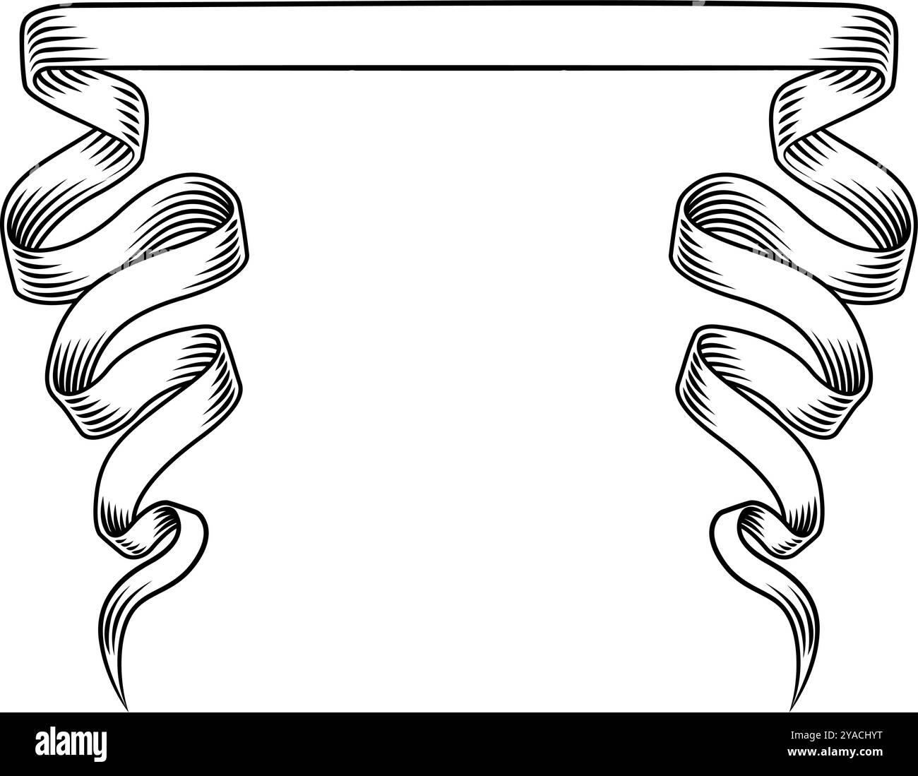 Ribbon Scroll Parchment Banner Vintage Woodcut Stock Vector Image & Art ...