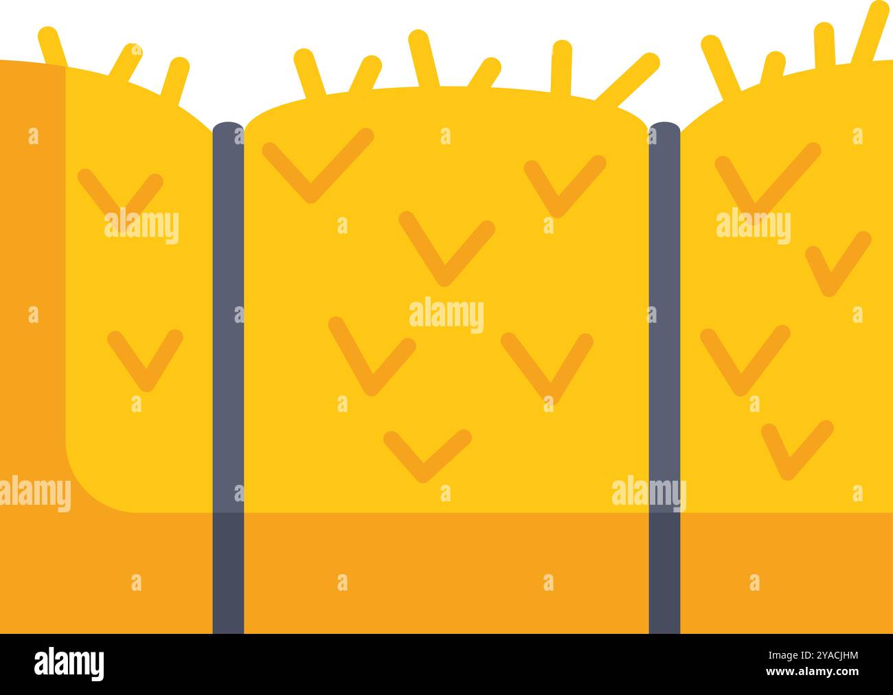 Rectangular hay bale tied with ropes, providing nourishment for ...