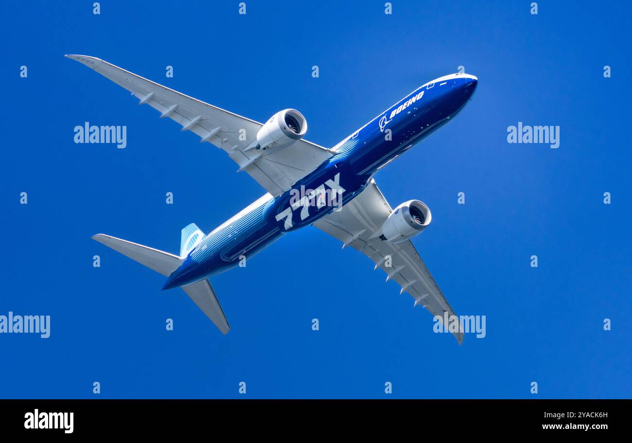 Boeing 777x on display during the 2024 Seafair Festival in Seattle, WA ...