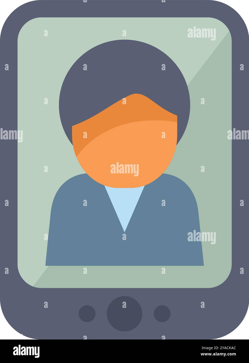 Smartphone is showing a businessman participating in a video call Stock ...