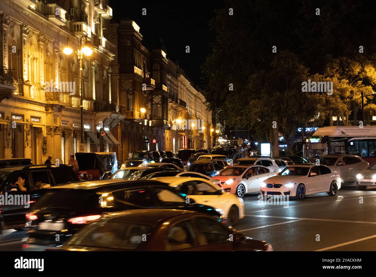 Nightlife in Baku, Azerbaijan. Summer, 2024 Stock Photo - Alamy