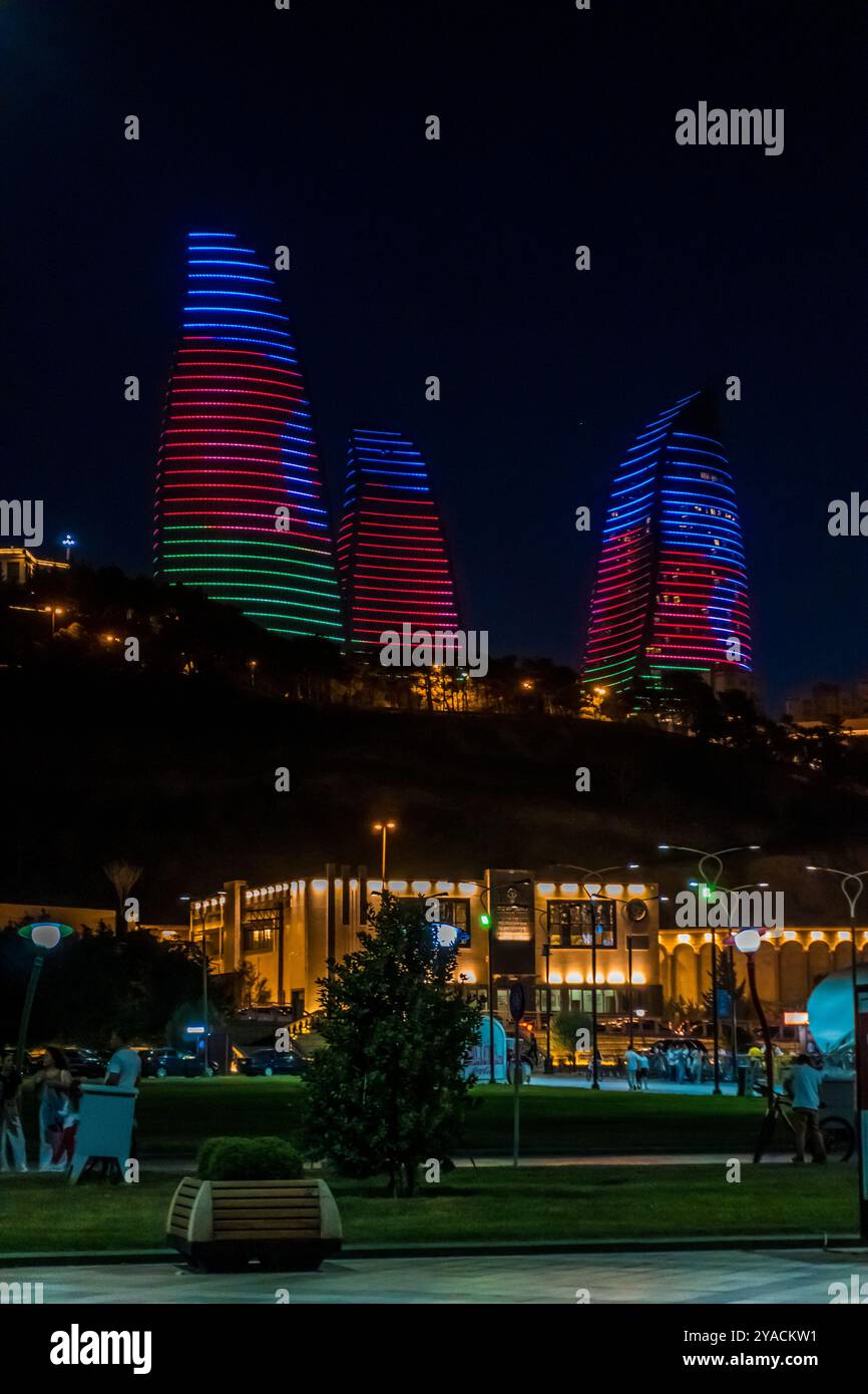 Nightlife in Baku, Azerbaijan. Summer, 2024 Stock Photo - Alamy