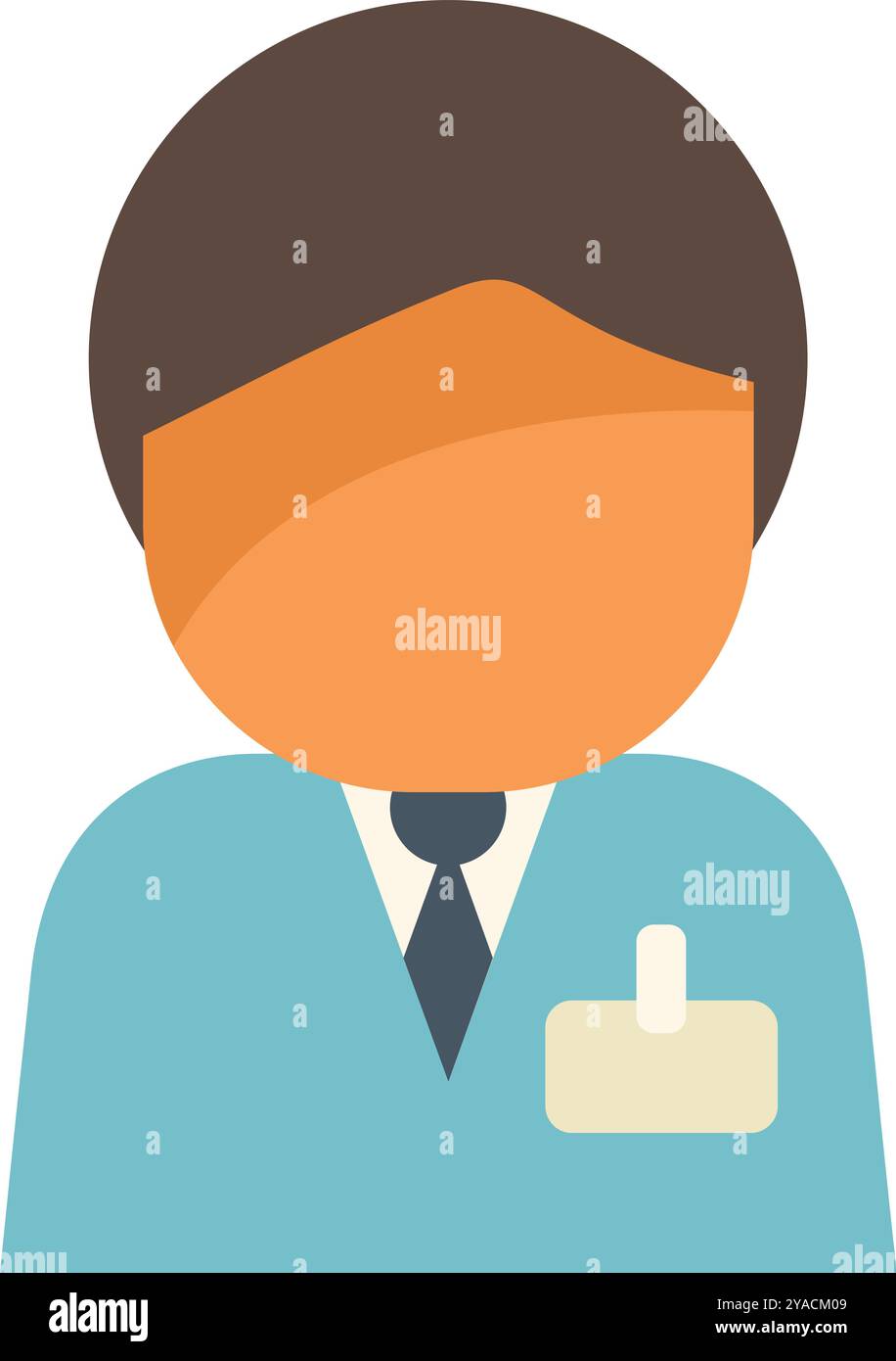 Cartoon illustration of a businessman character wearing a suit and tie ...